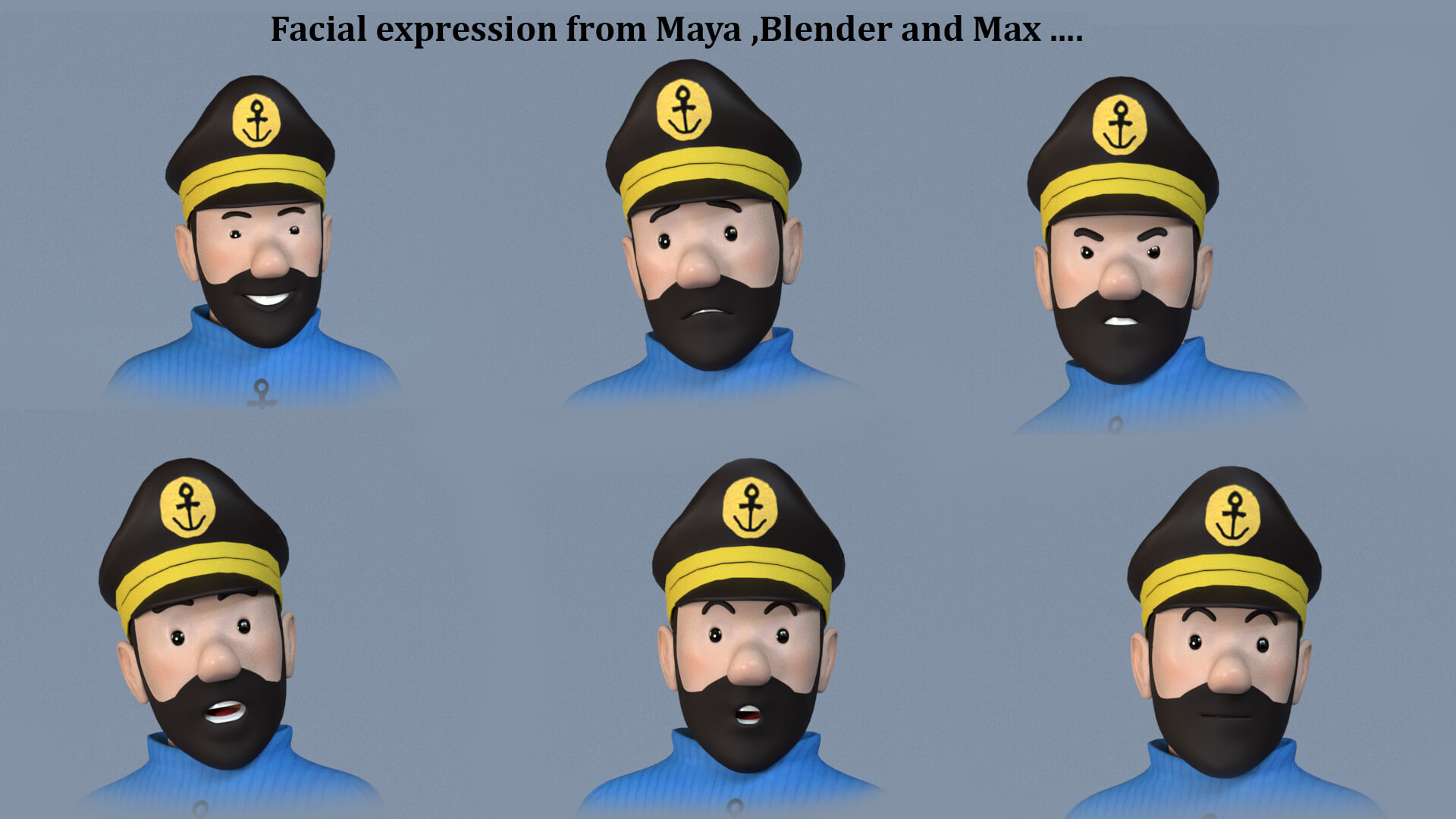 Tintin & Haddock Rig - 3D Model by Pradipta