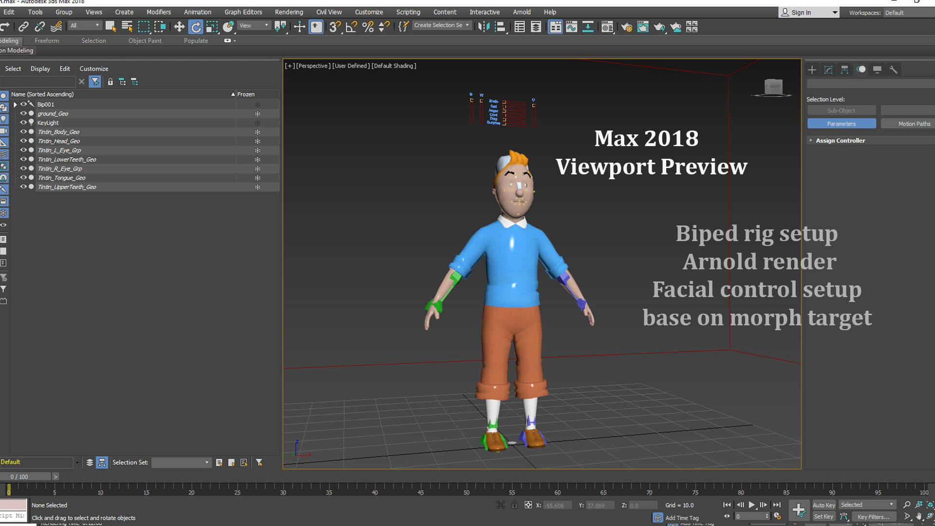 Tintin & Haddock Rig - 3D Model by Pradipta