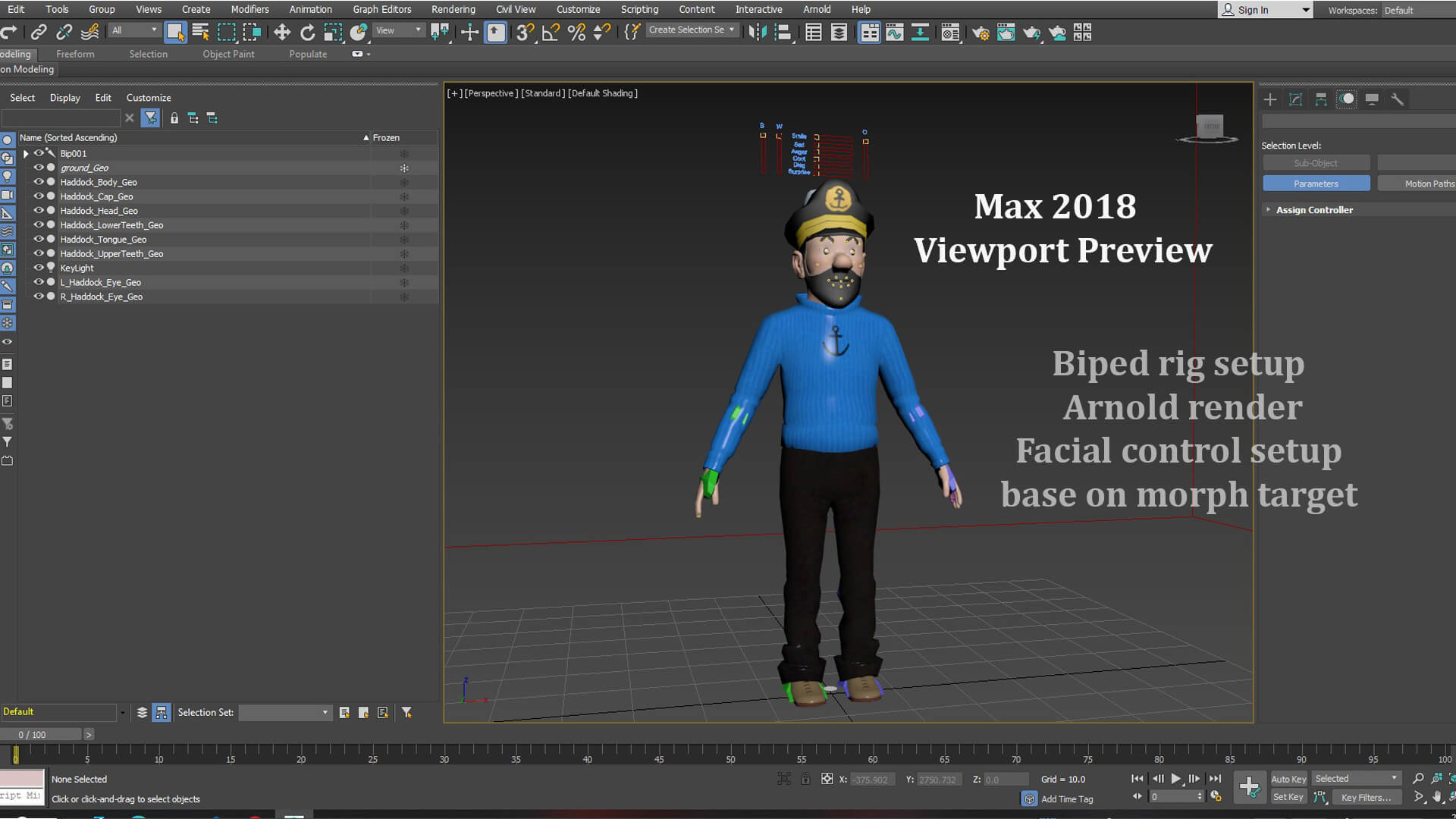 Tintin & Haddock Rig - 3D Model by Pradipta