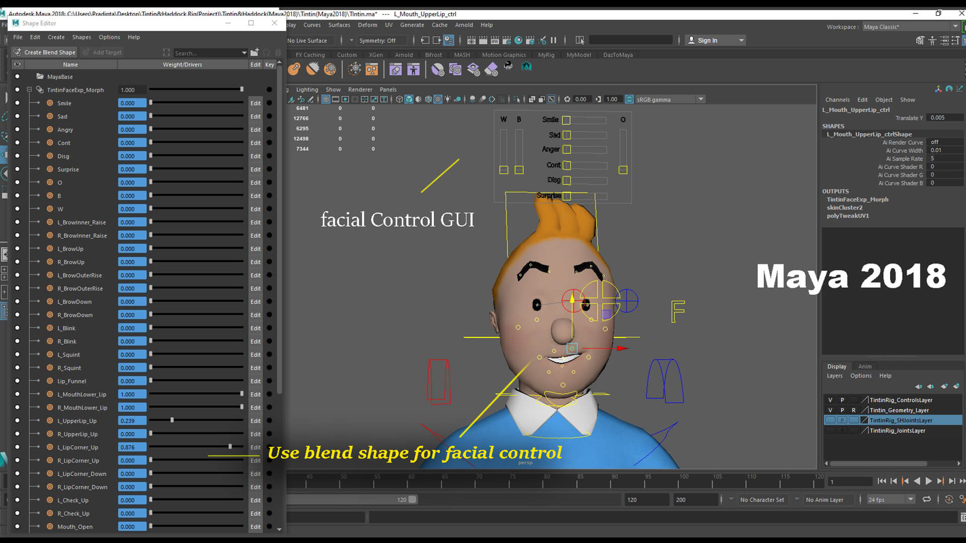 Tintin & Haddock Rig - 3D Model by Pradipta