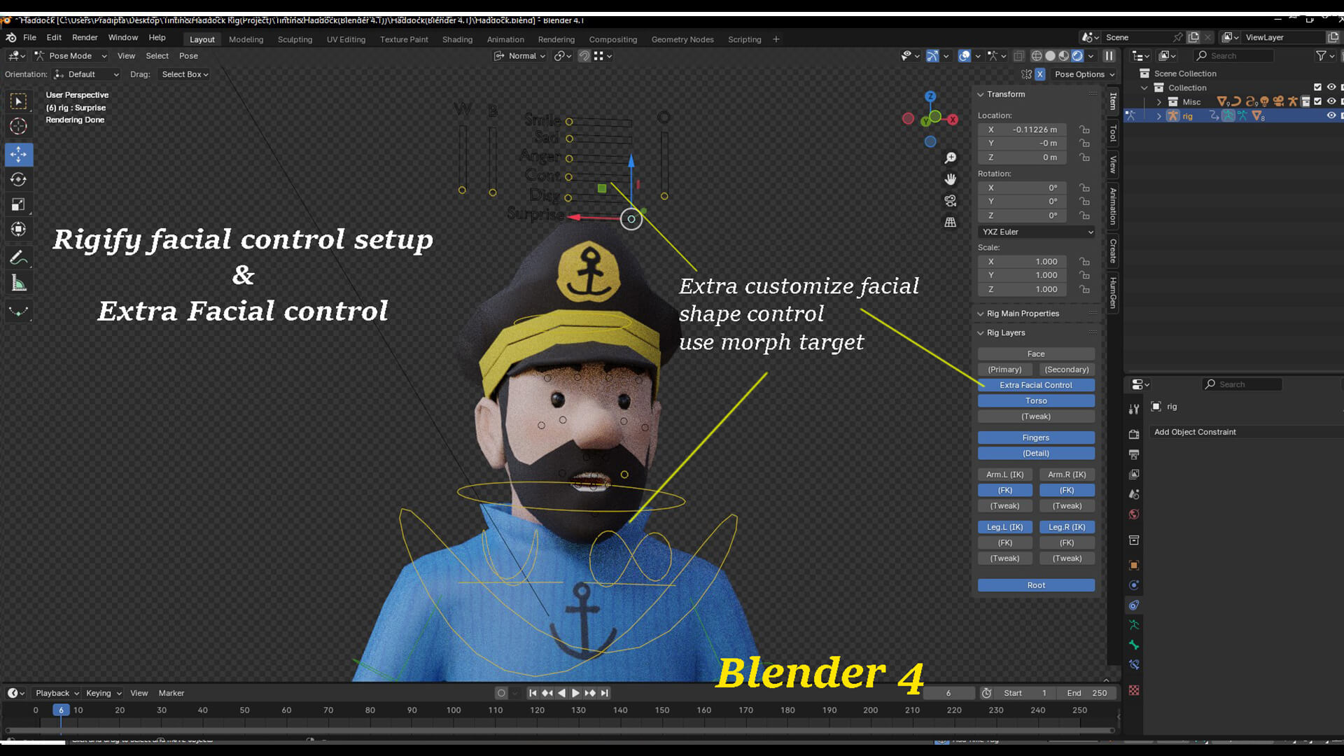Tintin & Haddock Rig - 3D Model by Pradipta