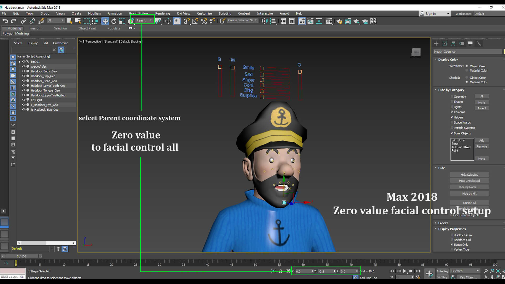 Tintin & Haddock Rig - 3D Model by Pradipta