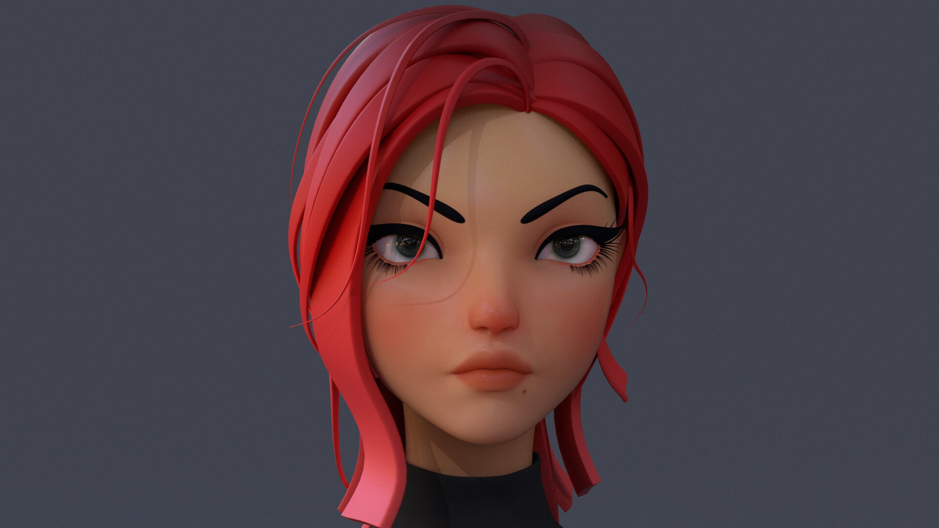 Violet Cartoon Rig - 3D Model by Pradipta