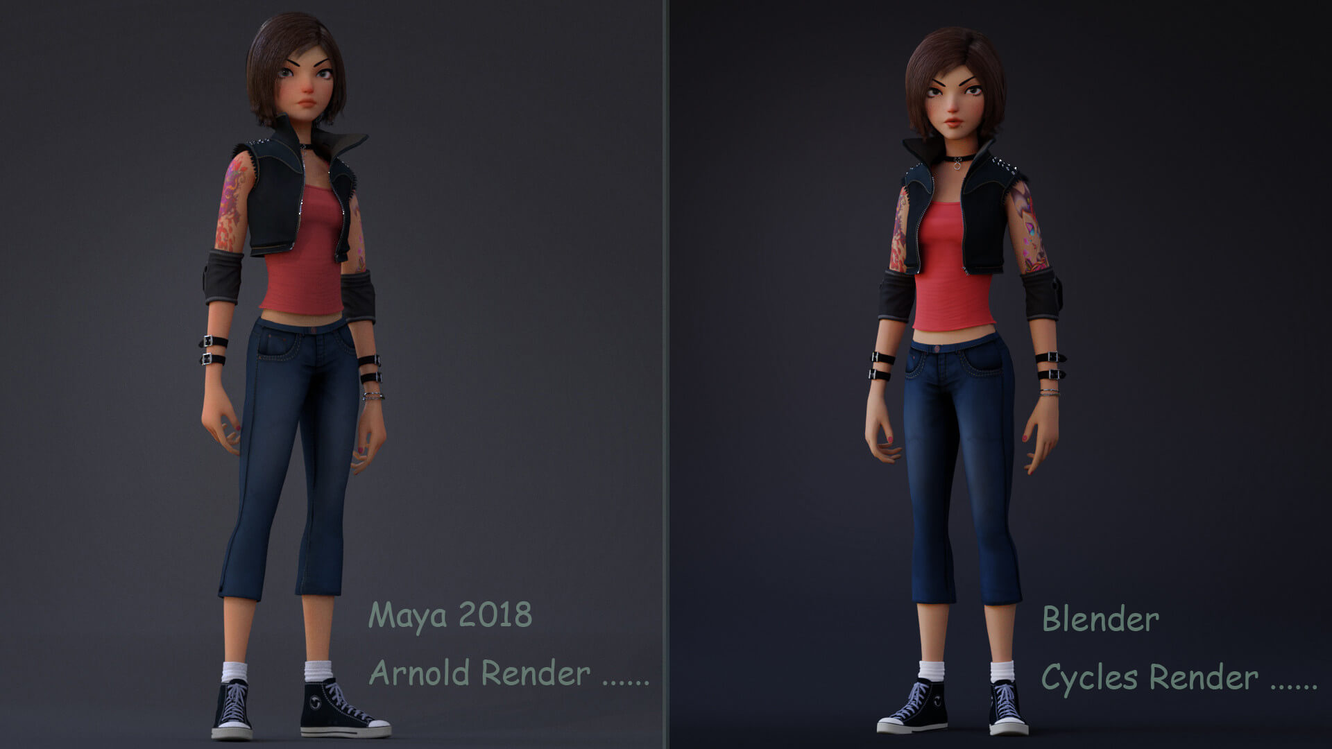 Violet Cartoon Character With 2 Outfits - 3D Model by Pradipta