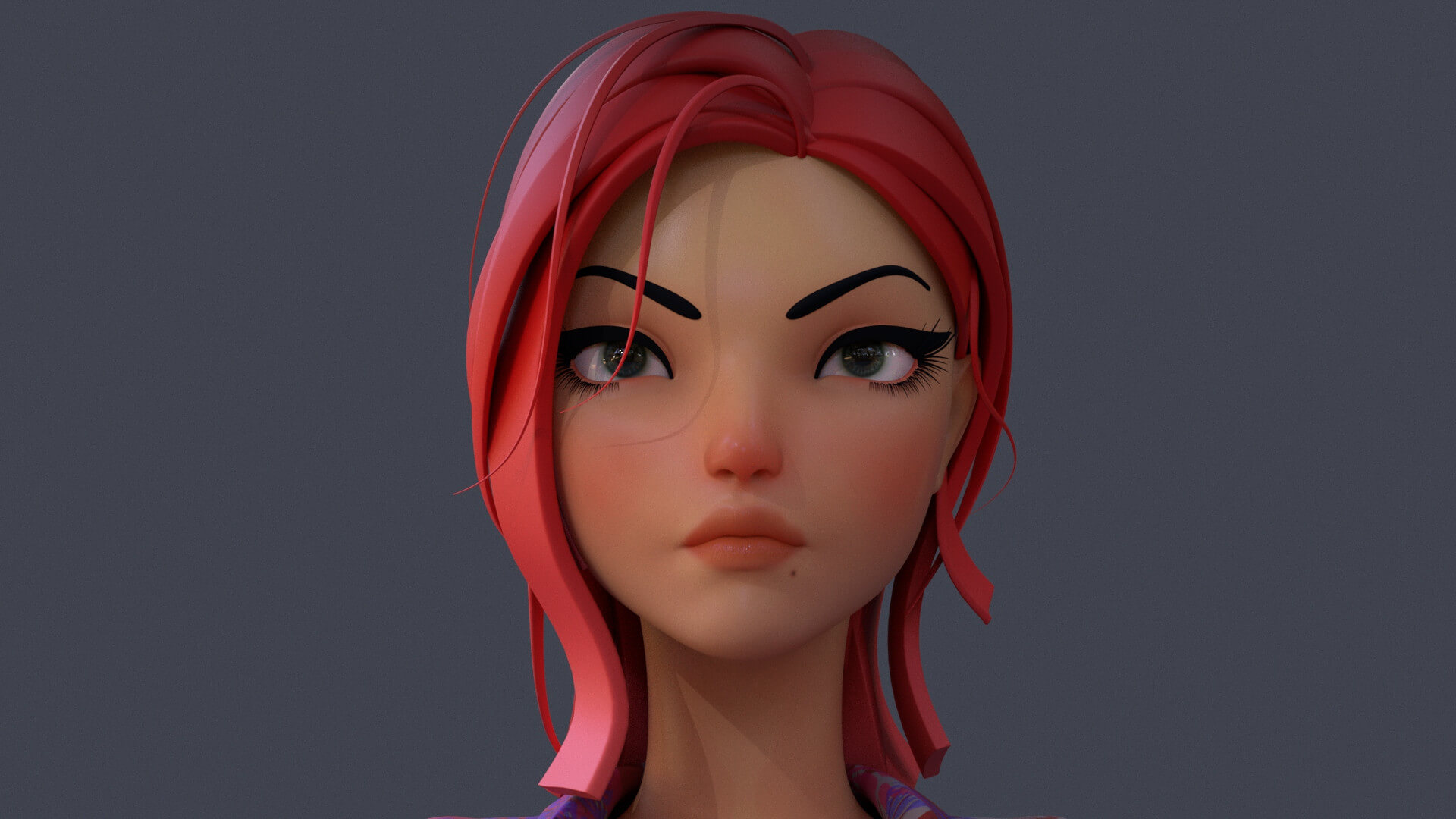 Violet Cartoon Rig V2 - 3D Model by Pradipta