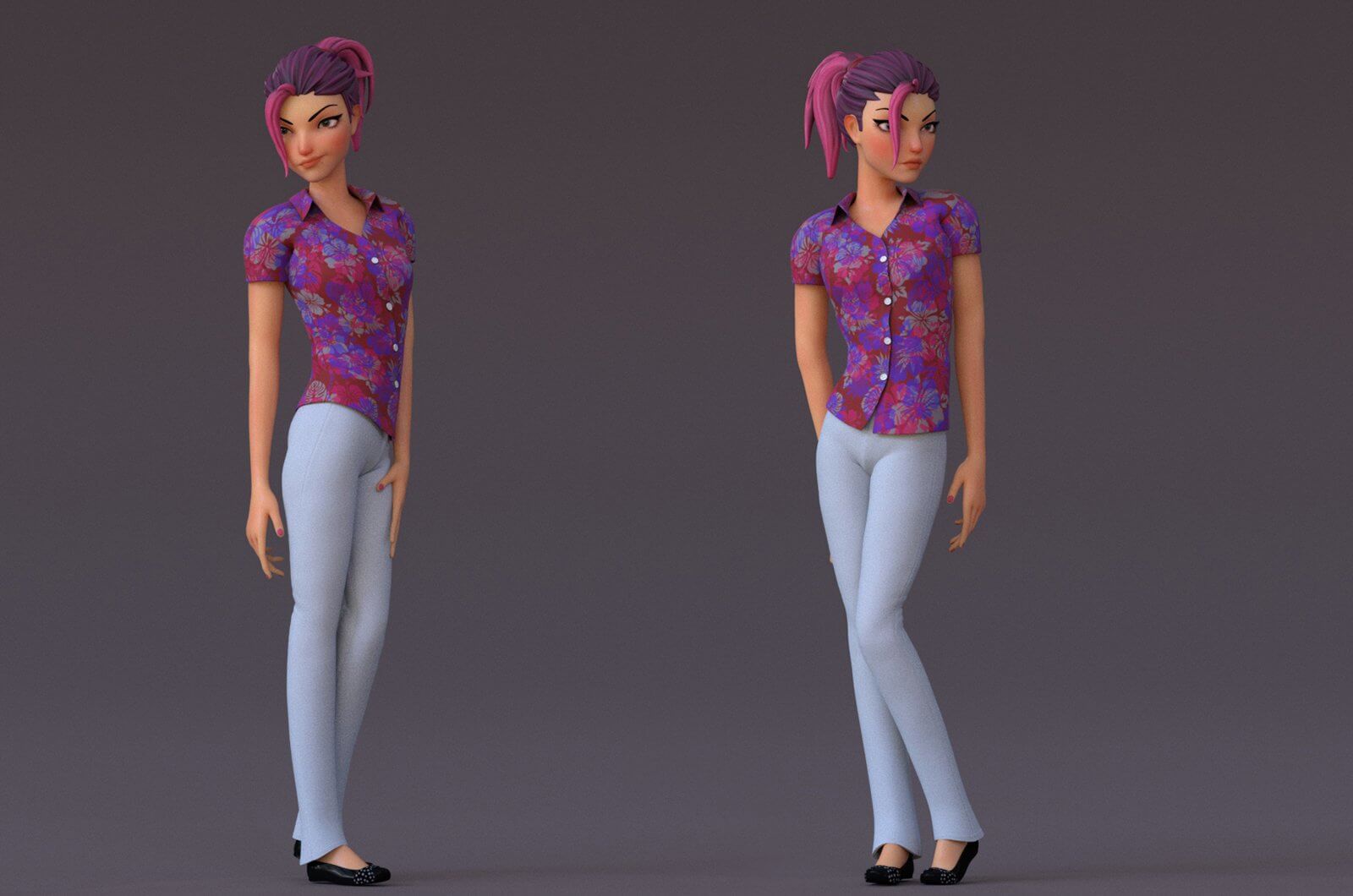 Violet - 3D Model by Pradipta