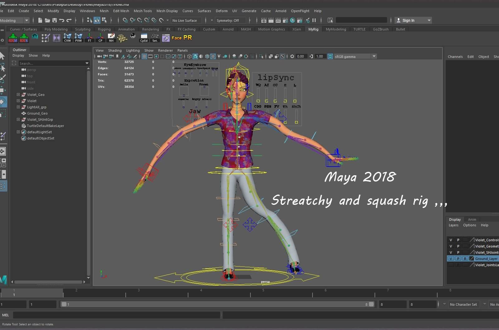 Violet - 3D Model by Pradipta