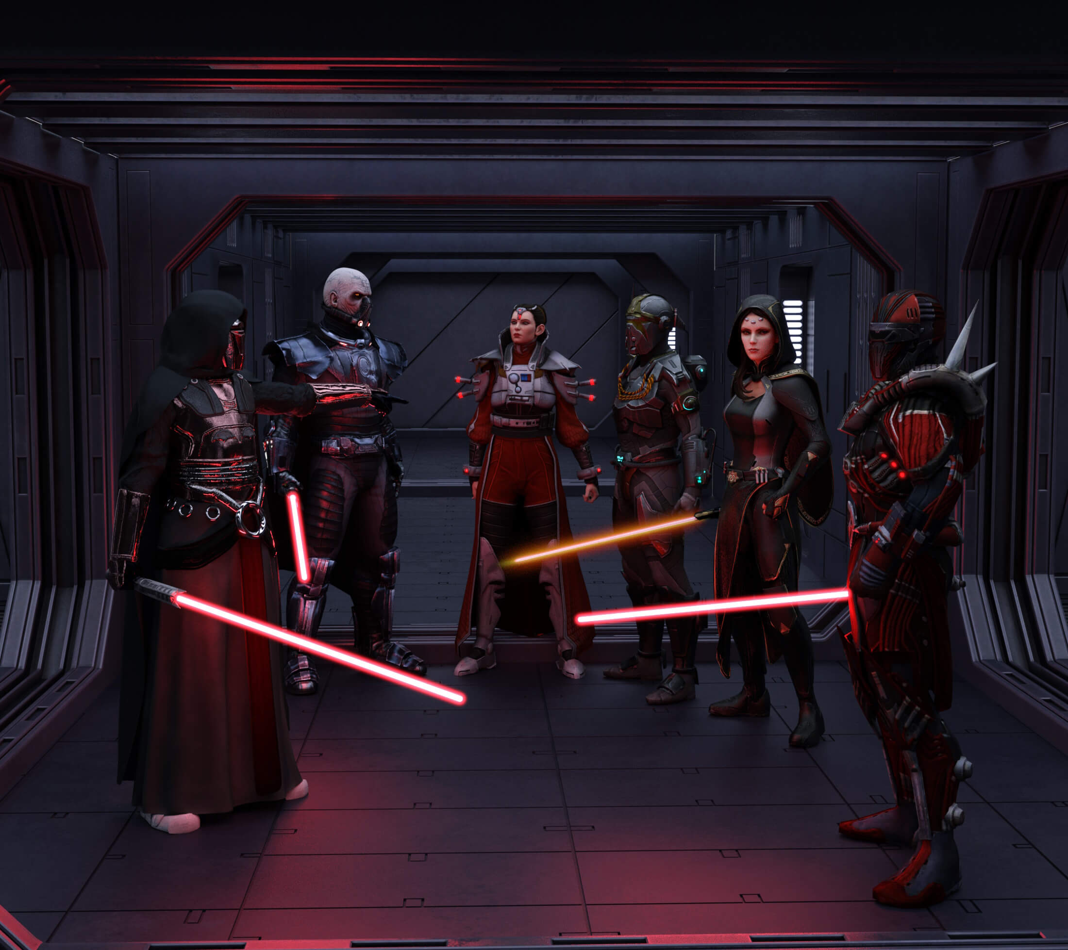 SWTOR GATHERING OF EVIL 3D Render, Digital Art by praedane