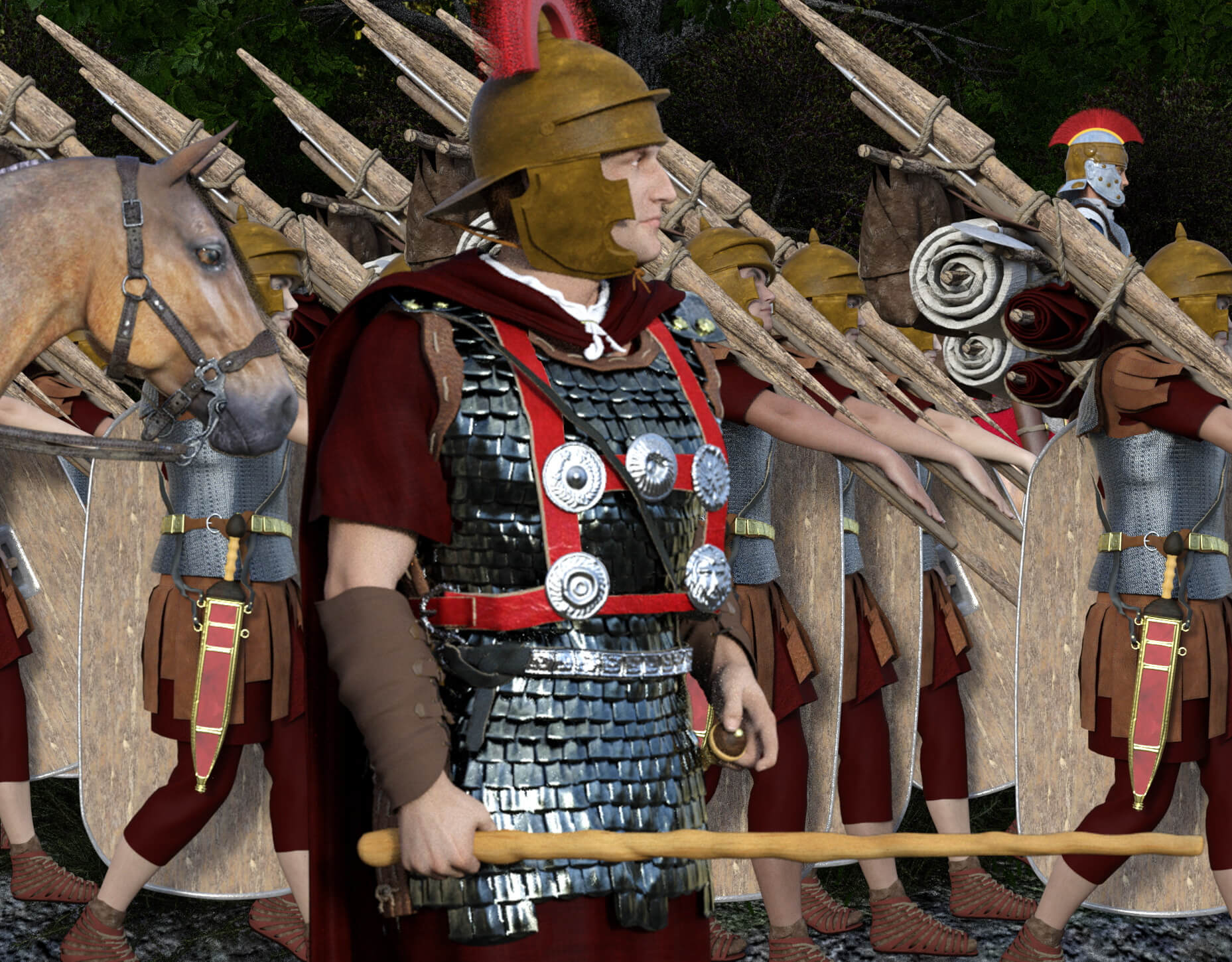 THE LOST ROMANS PT. II 3D Render, Digital Art by praedane