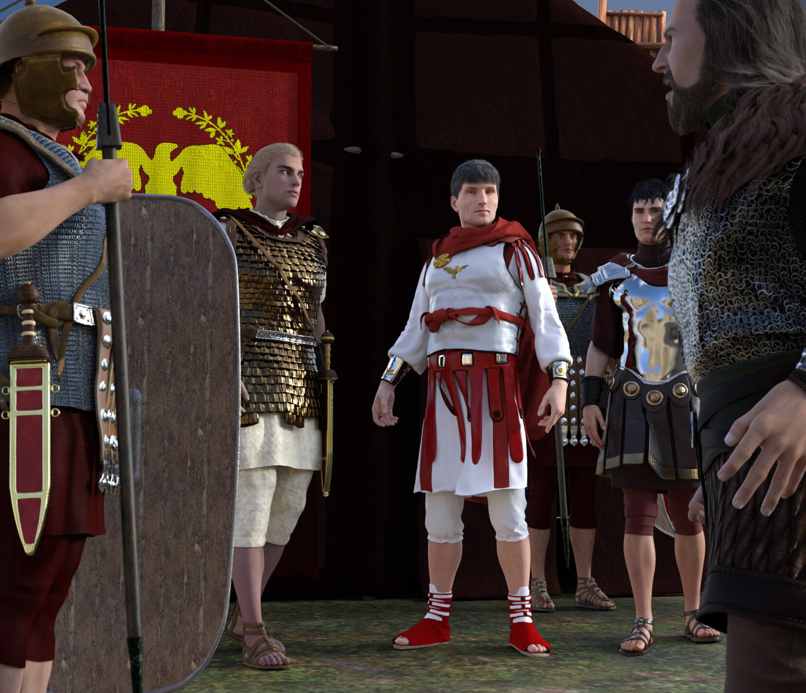 THE LOST ROMANS PT. III - VARUS IN CAMP 3D Render by praedane