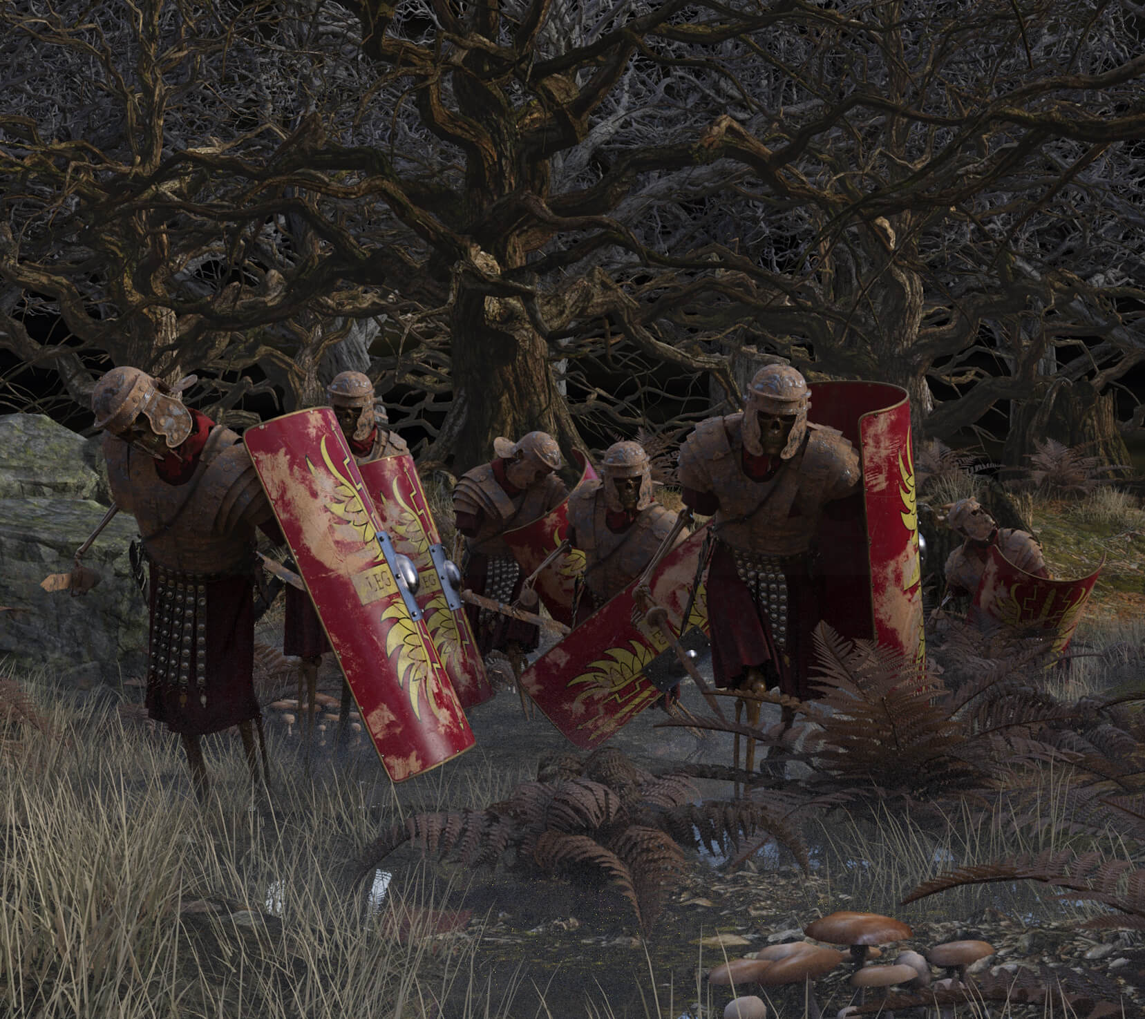 THE ROMAN DEAD RISE 3D Render, Digital Art by praedane