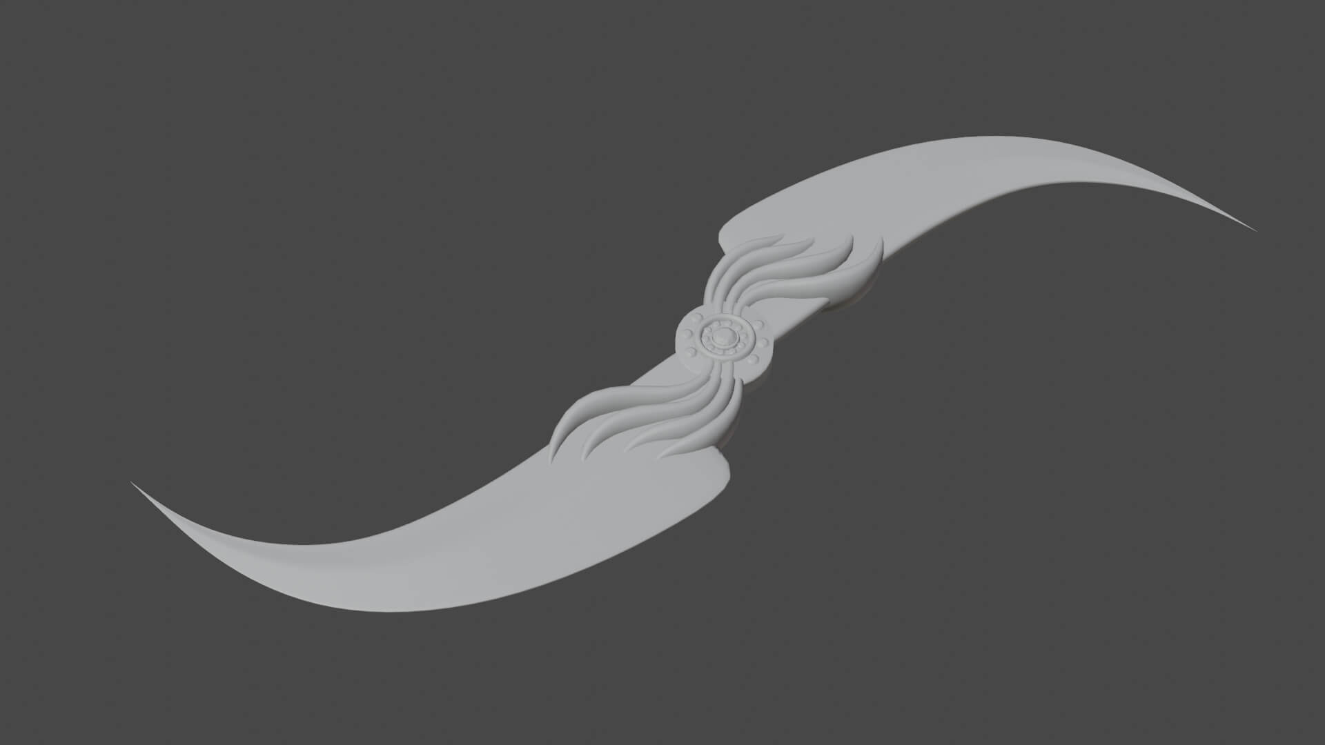 Fantasy Discblade Weapon With Two Blades - 3D Model by prasun23