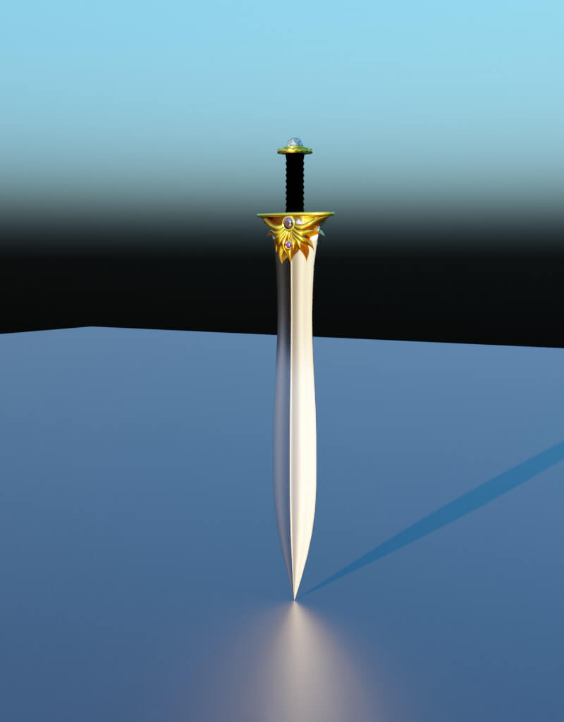 Fantasy Sword 1 - 3D Model by prasun23