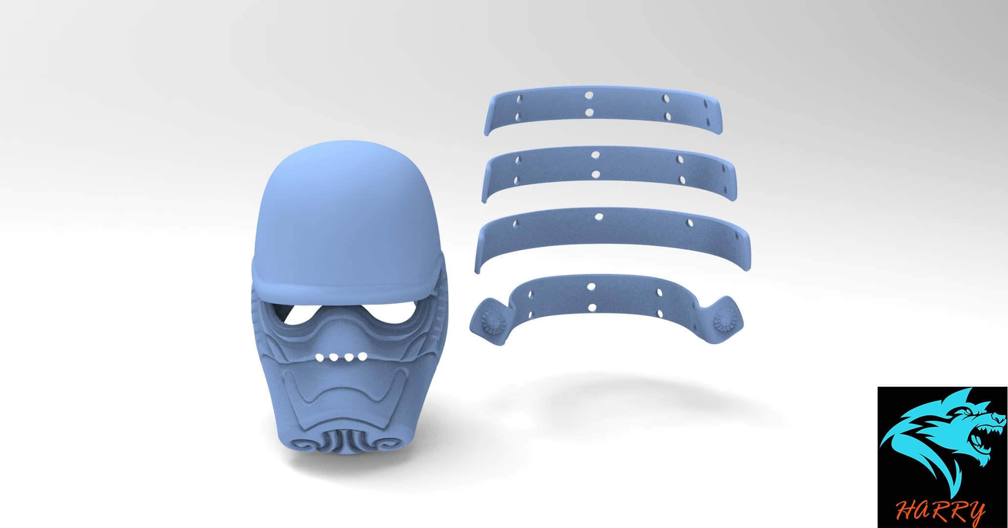 Stormtrooper Helmet Samurai - 3D Model by preeti712908