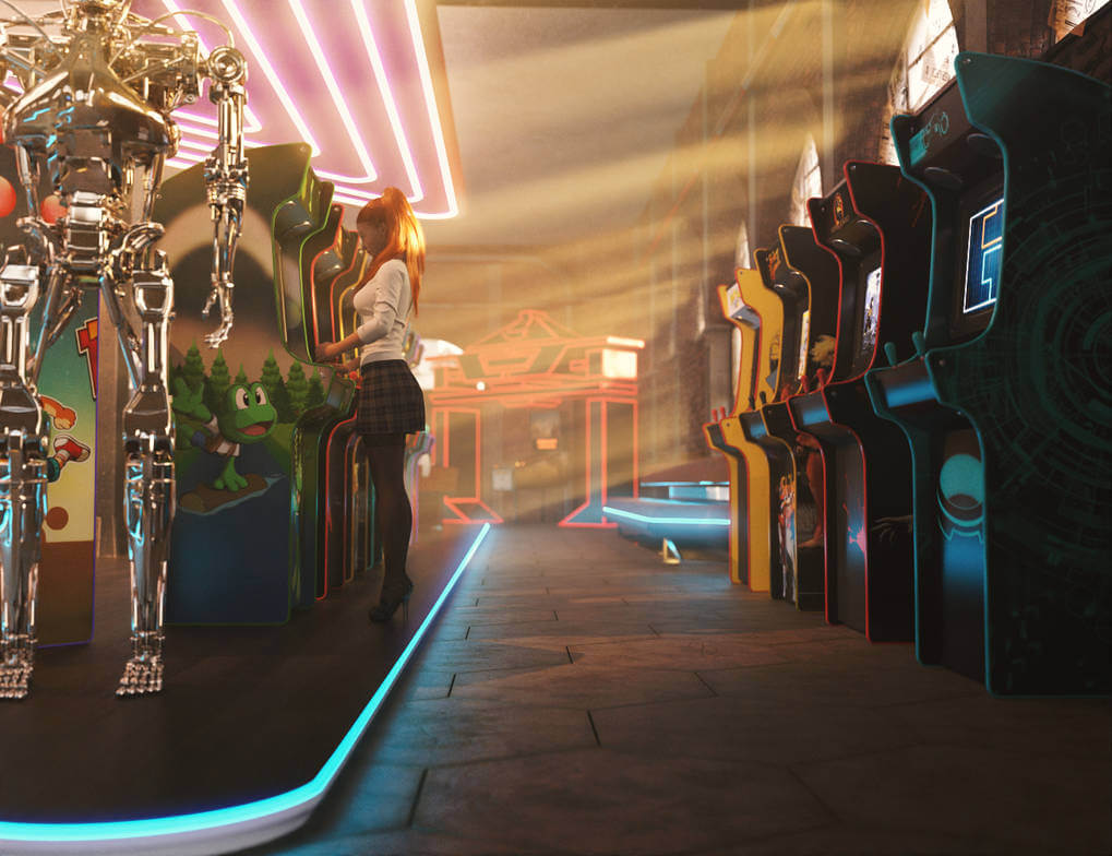 Flynns Arcade - Free Daz Content by PrefoX