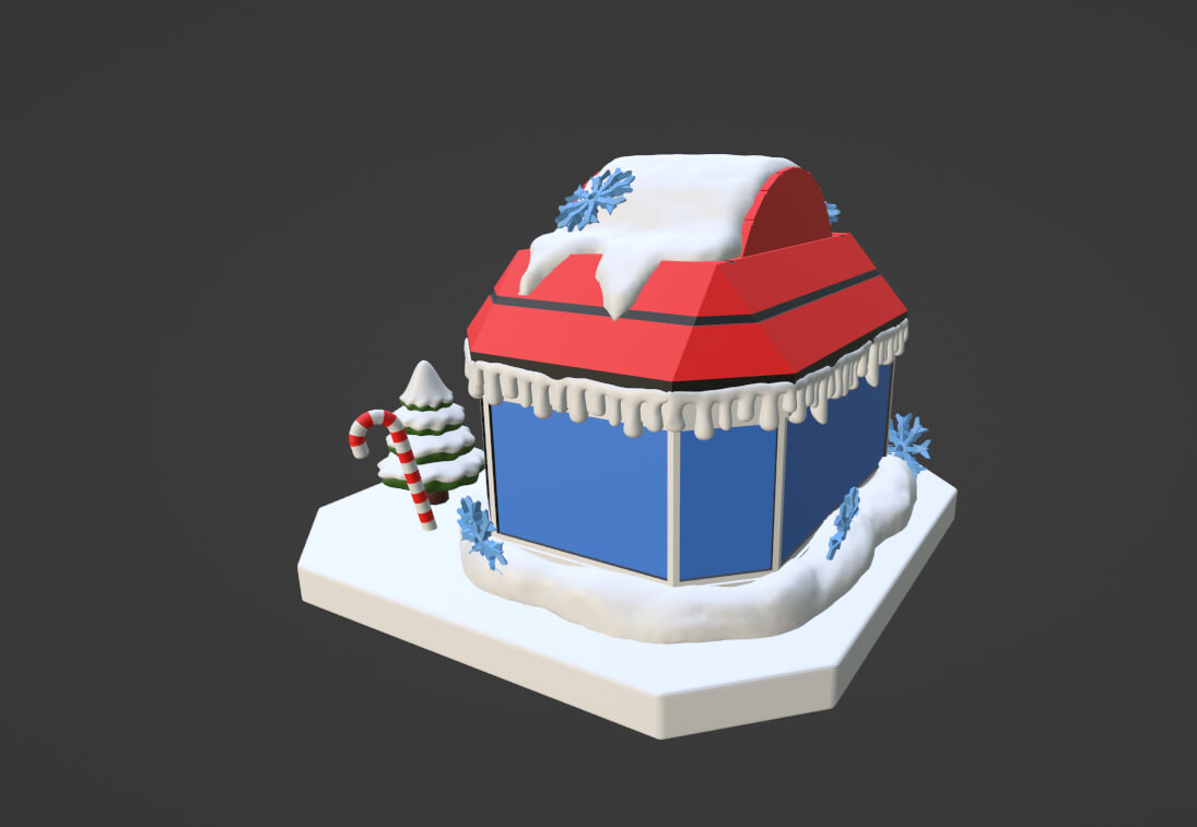 Pokemon House - Hoenn Pokecenter Xmas Version (PKMN Gen. 3) 3D Model by ...
