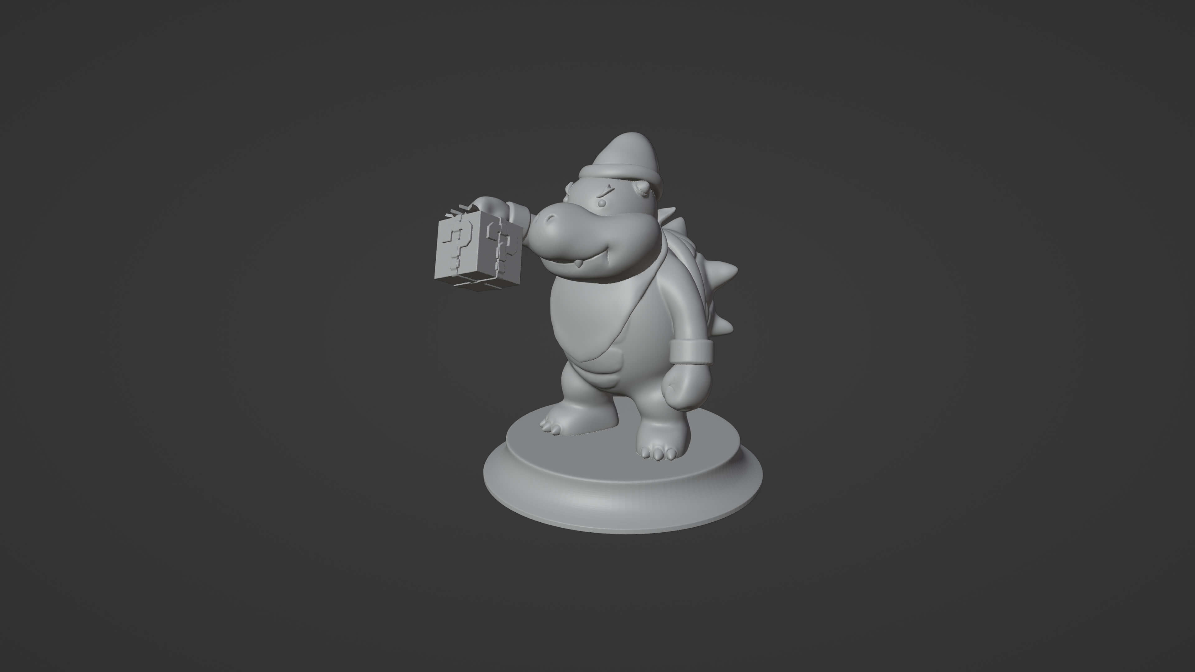 Super Mario Bowser Jr. Christmas Tabletop Figurine - 3D Model by ...