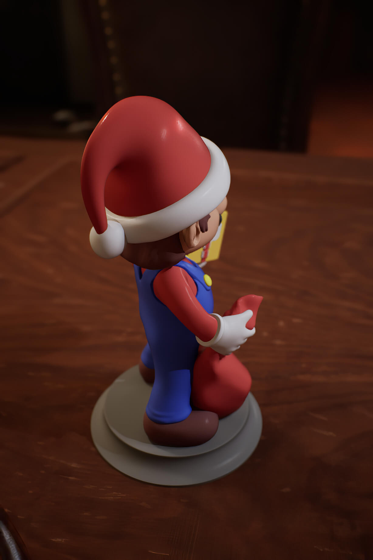 Super Mario Mario Christmas Tabletop Figurine - 3D Model by PresentUnited3D