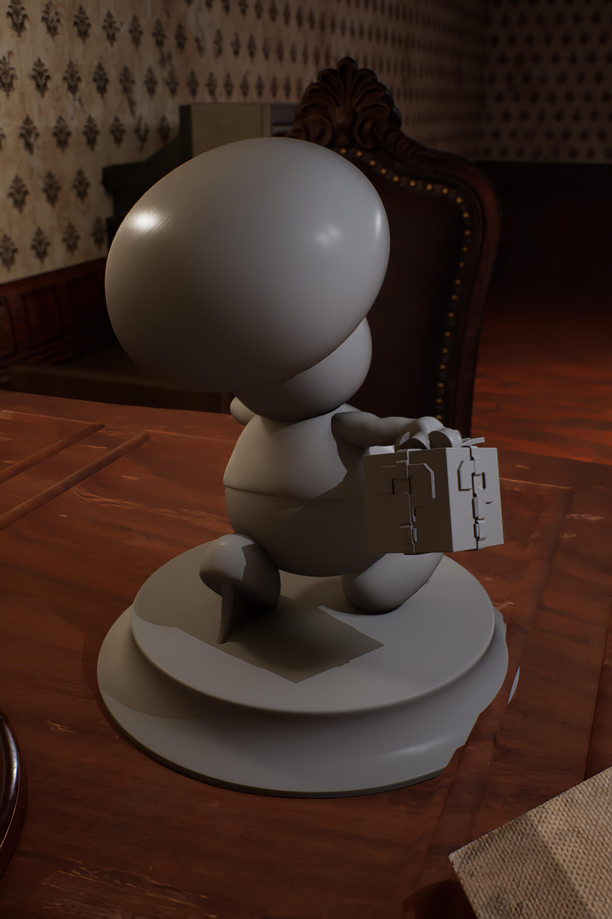 Super Mario Toad Christmas Tabletop Figurine - 3D Print Model by ...