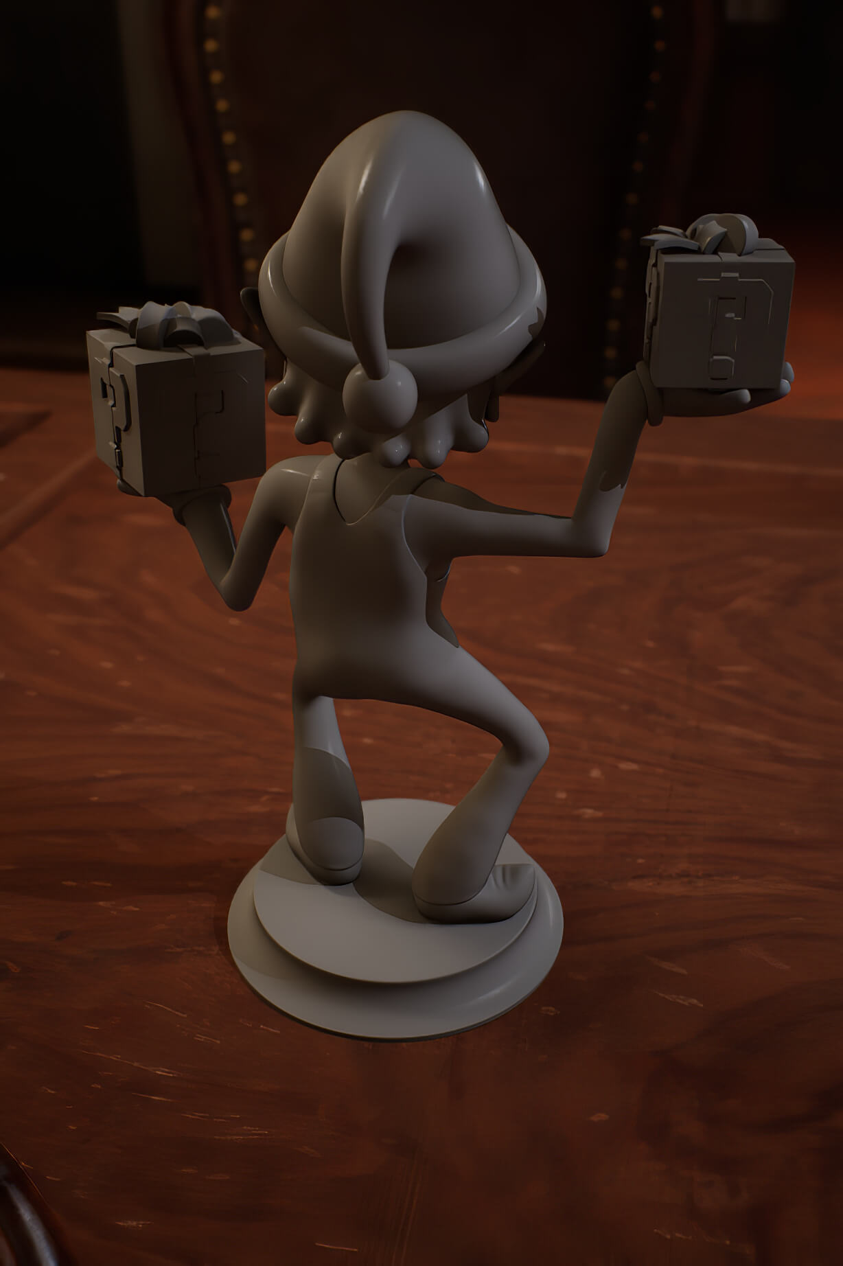 Super Mario Waluigi Christmas Tabletop Figurine - 3D Model by ...