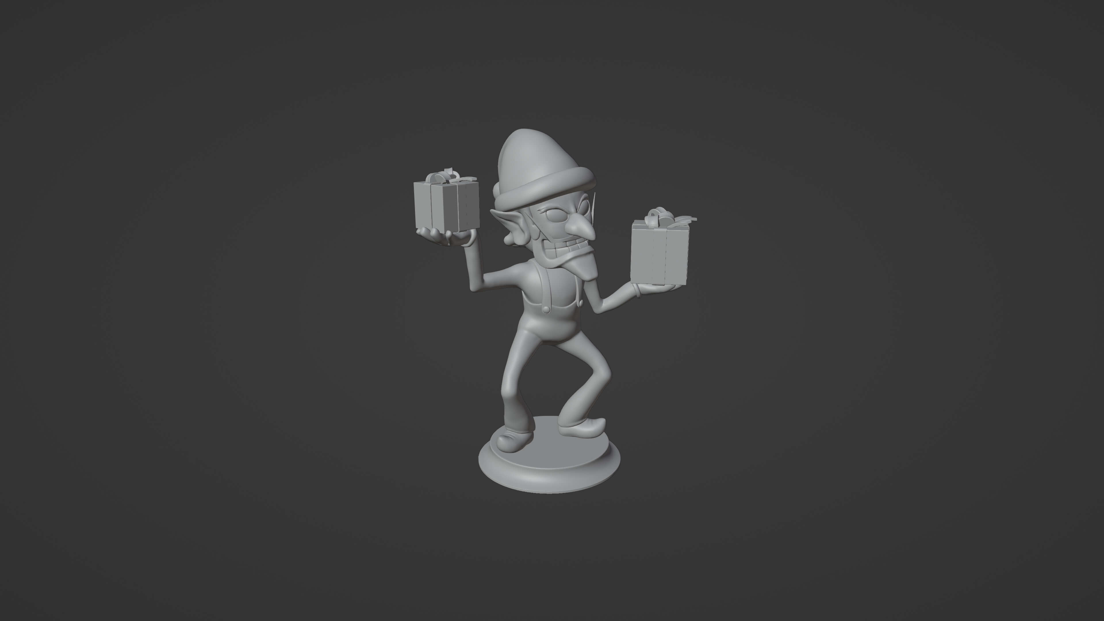 Super Mario Waluigi Christmas Tabletop Figurine - 3D Model by ...