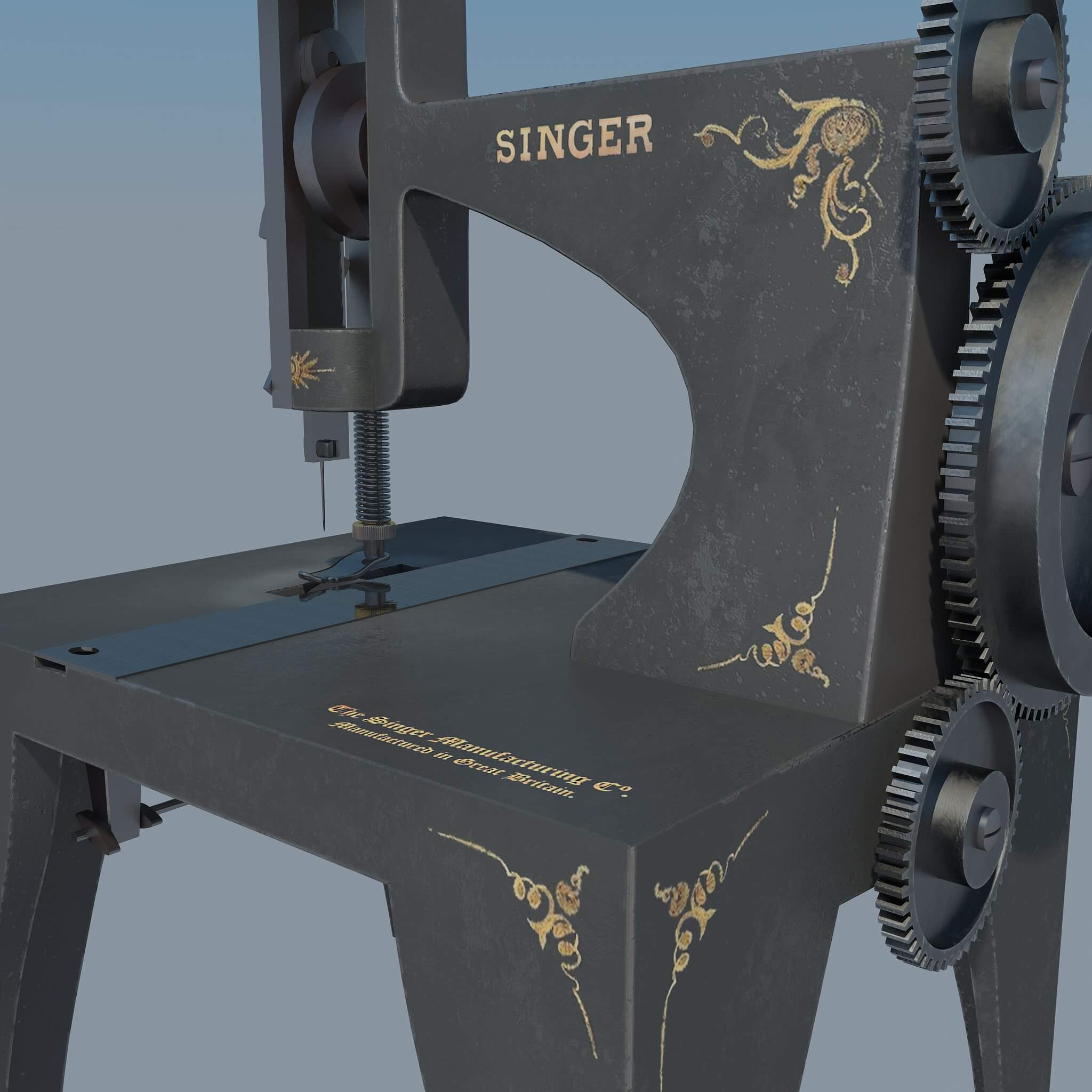 First Sewing Machine - 3D Model by pressformer