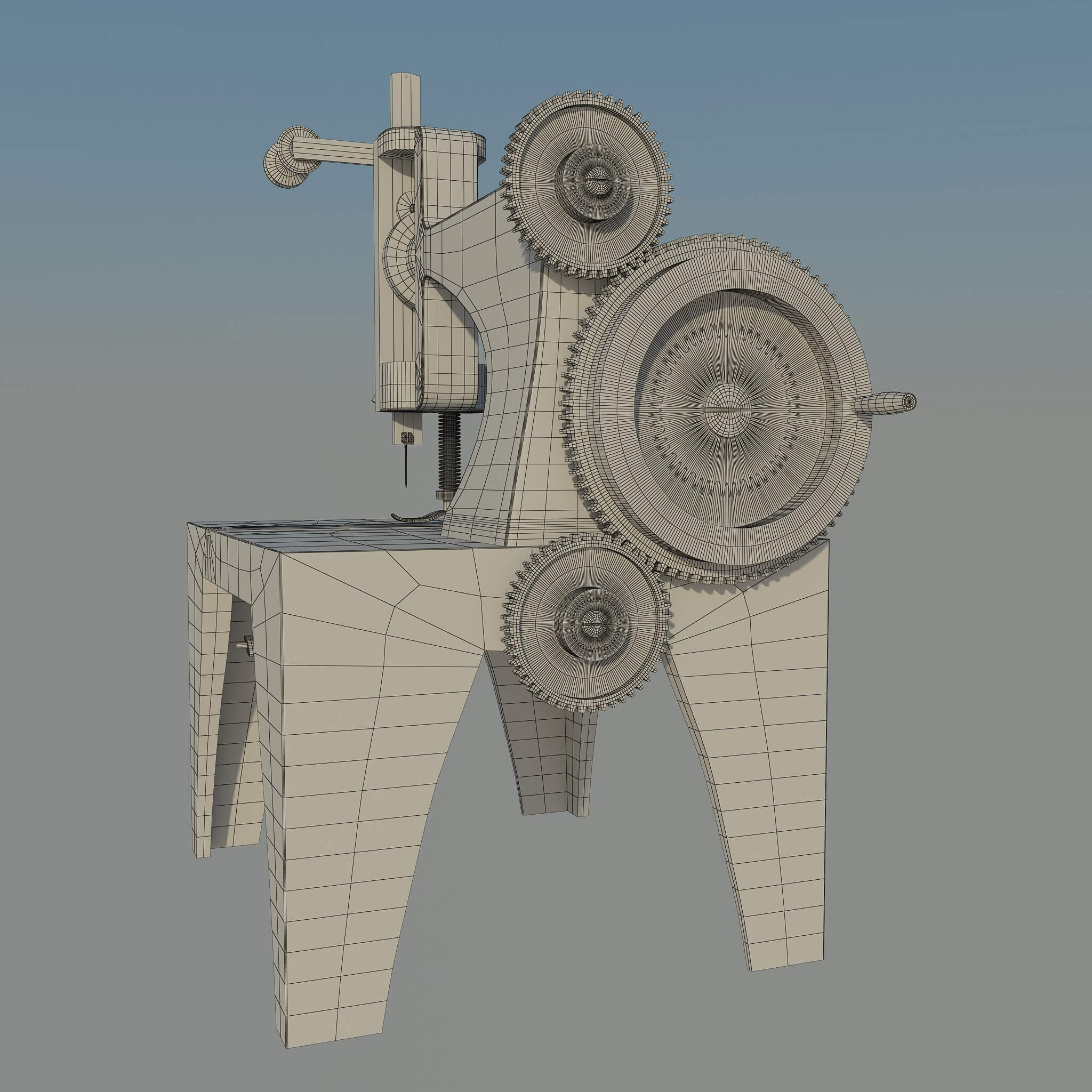 First Sewing Machine - 3D Model by pressformer