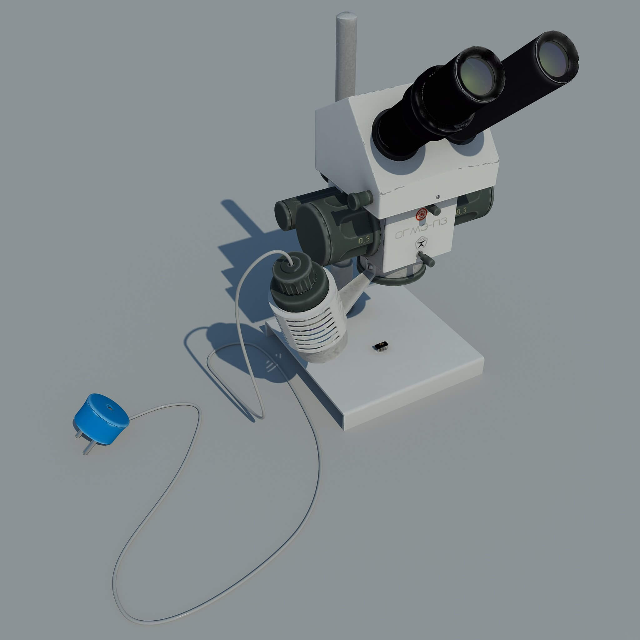 Old Microscope - 3D Model by pressformer