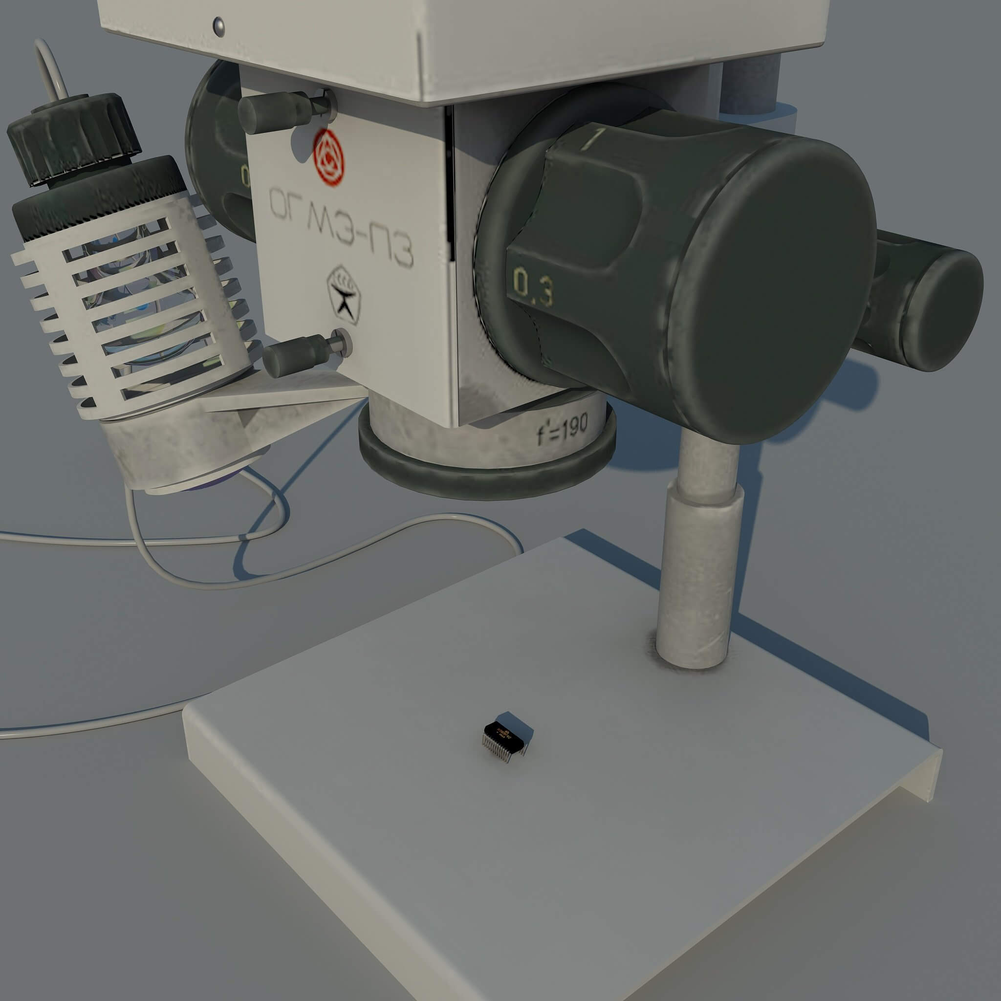 Old Microscope - 3D Model by pressformer