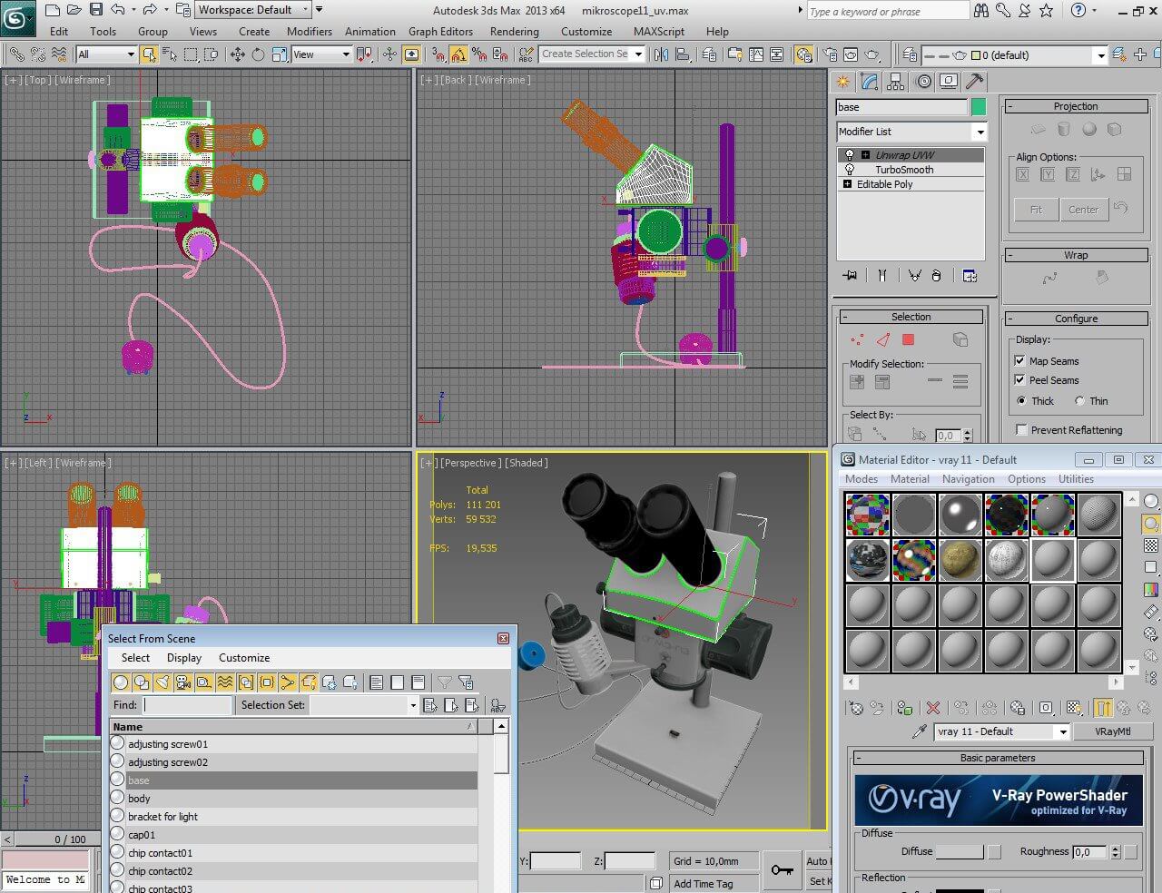 Old Microscope - 3D Model by pressformer