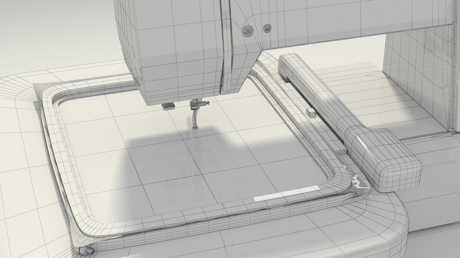 Sewing Machine For Embroidery - 3D Model by pressformer