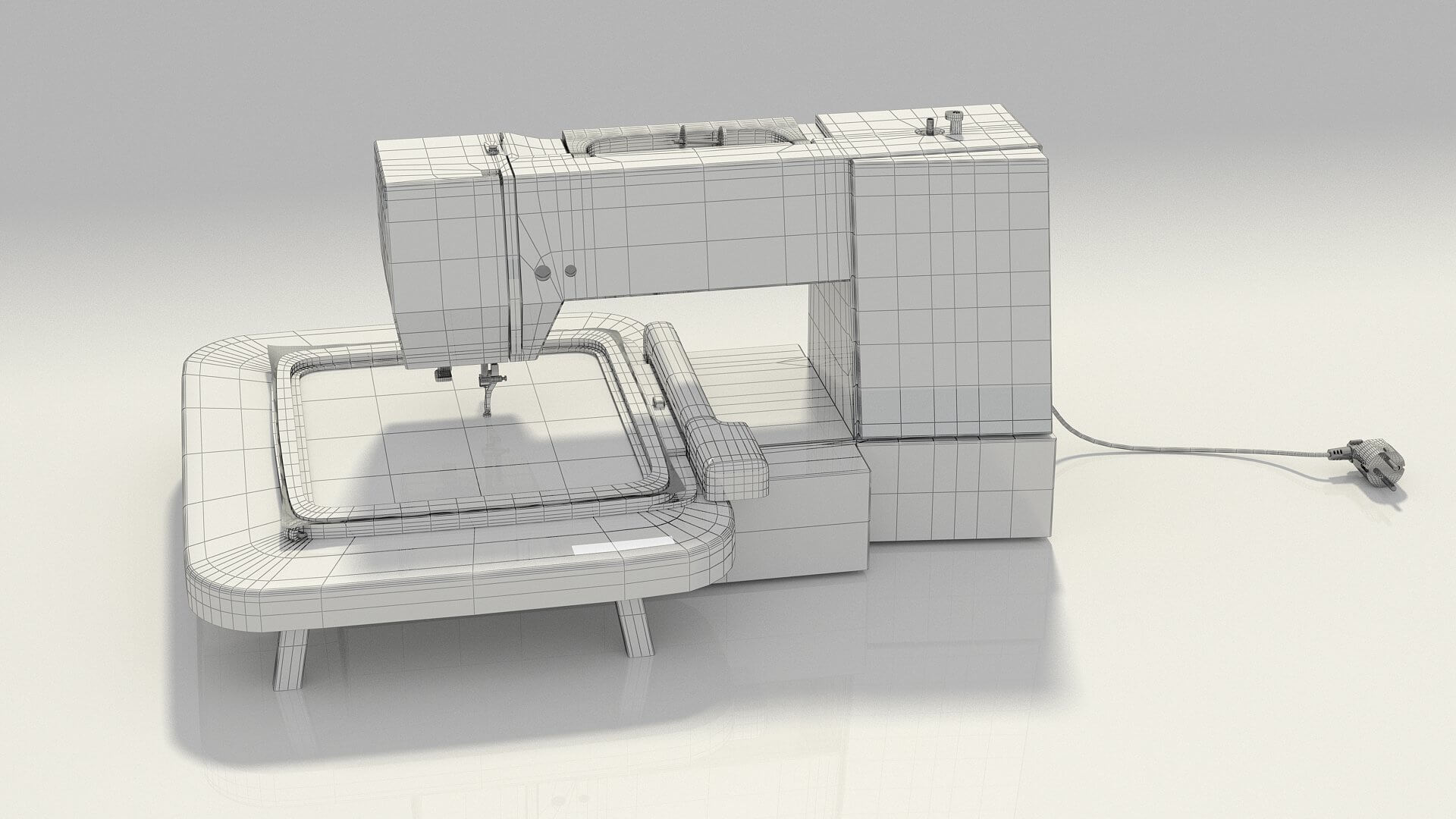 Sewing Machine For Embroidery - 3D Model by pressformer