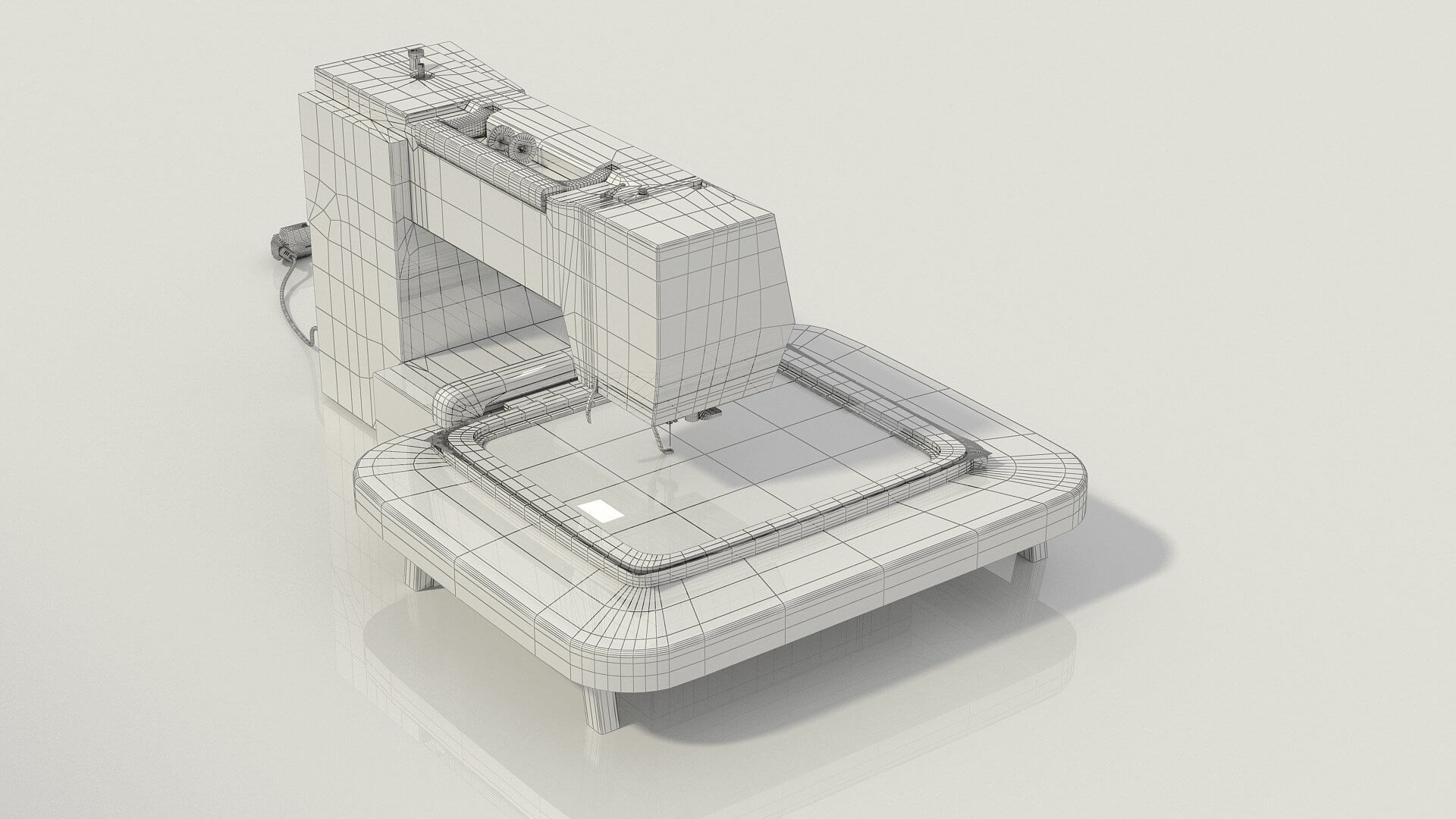 Sewing Machine For Embroidery - 3D Model by pressformer