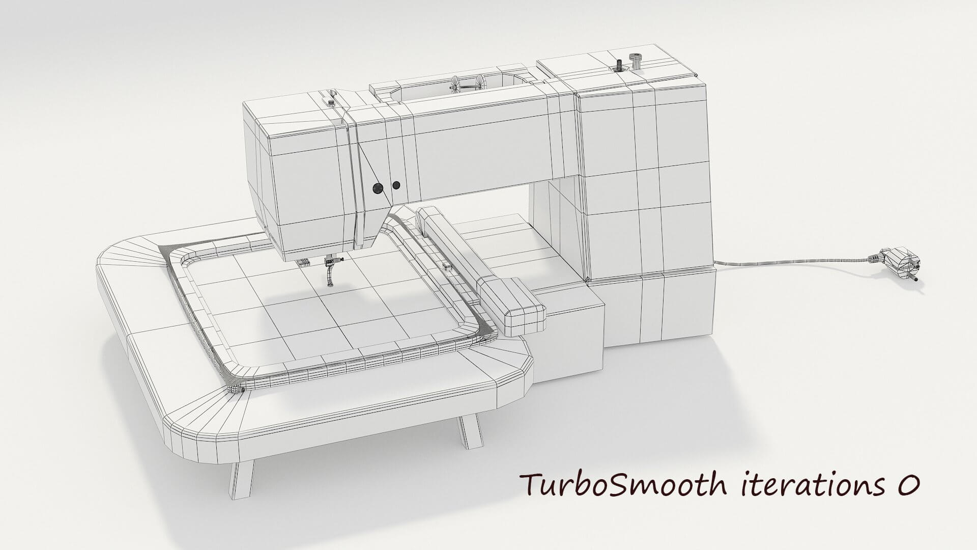 Sewing Machine For Embroidery - 3D Model by pressformer