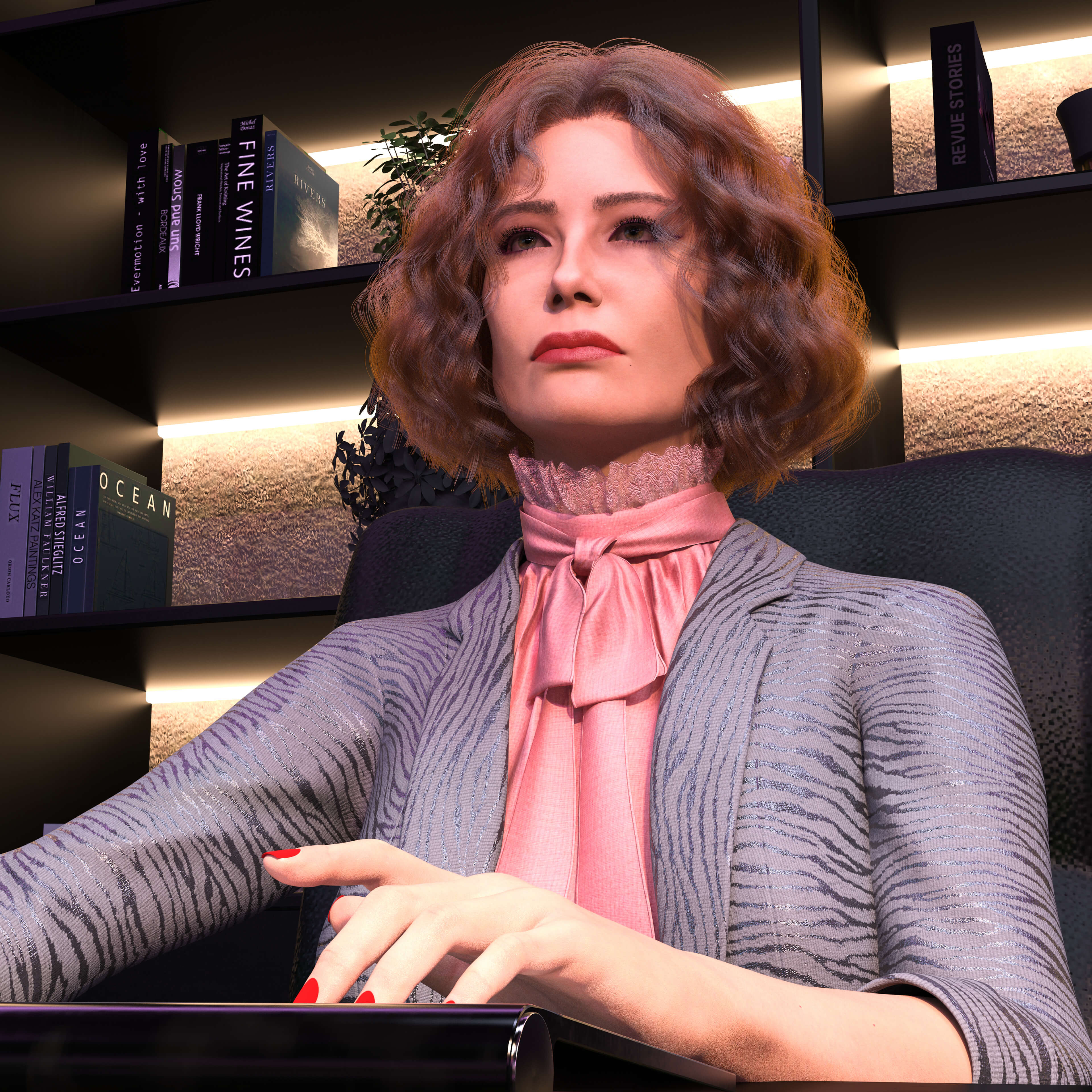 Luna Is Focused 3D Render, Digital Art by Prestige Ape