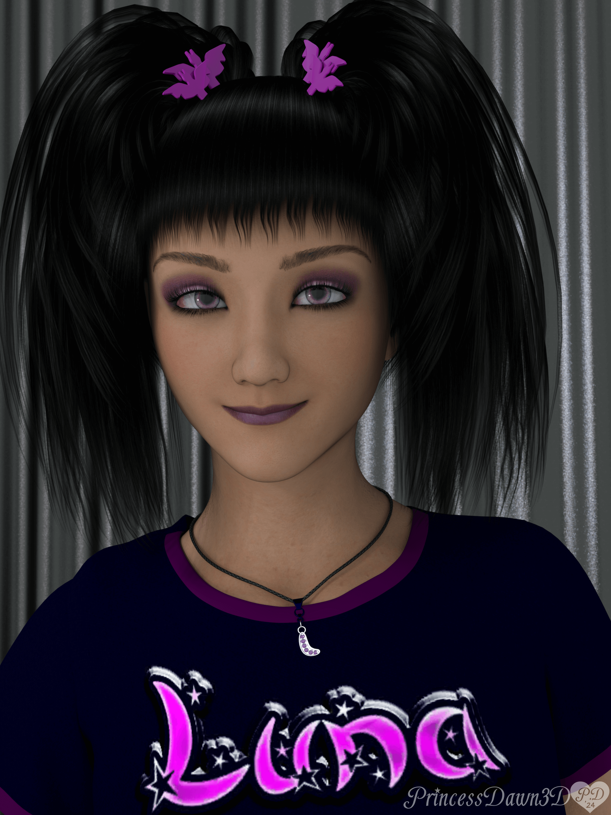Luna's Portrait Promo 3D Render, Digital Art by PrincessDawn3D
