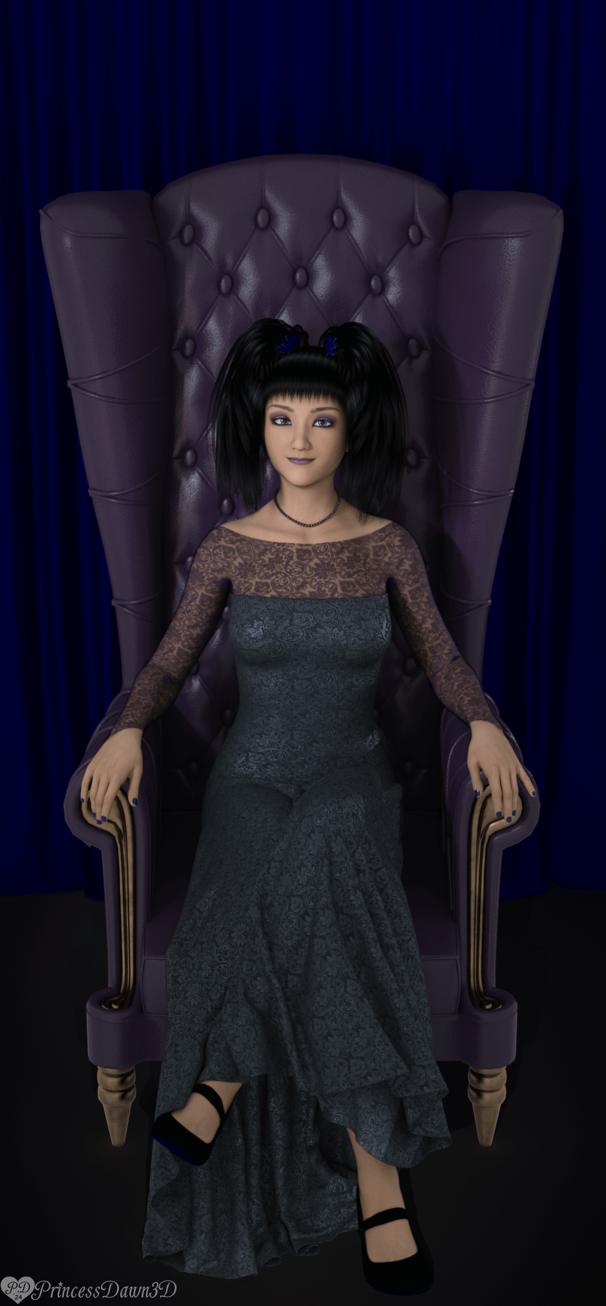 Luna's Sitting Promo 3D Render, Digital Art by PrincessDawn3D