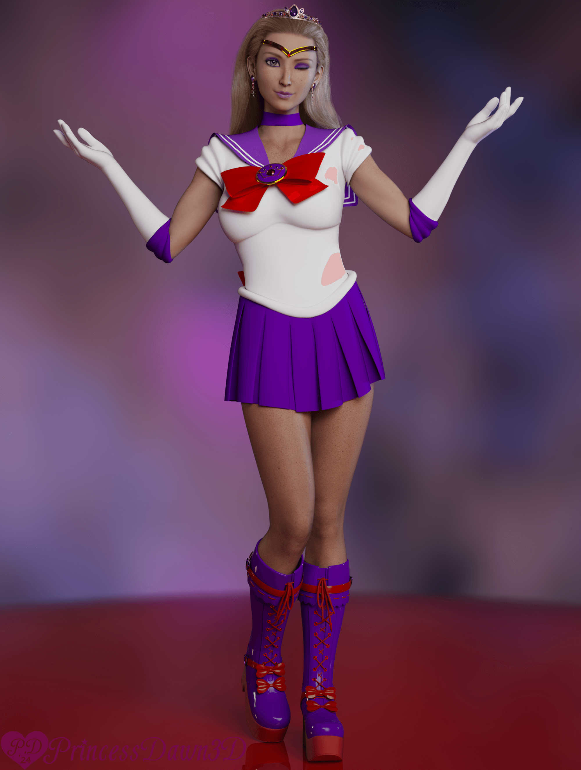 Sailor Princess Pose 3d Render Renderhub Gallery 7089