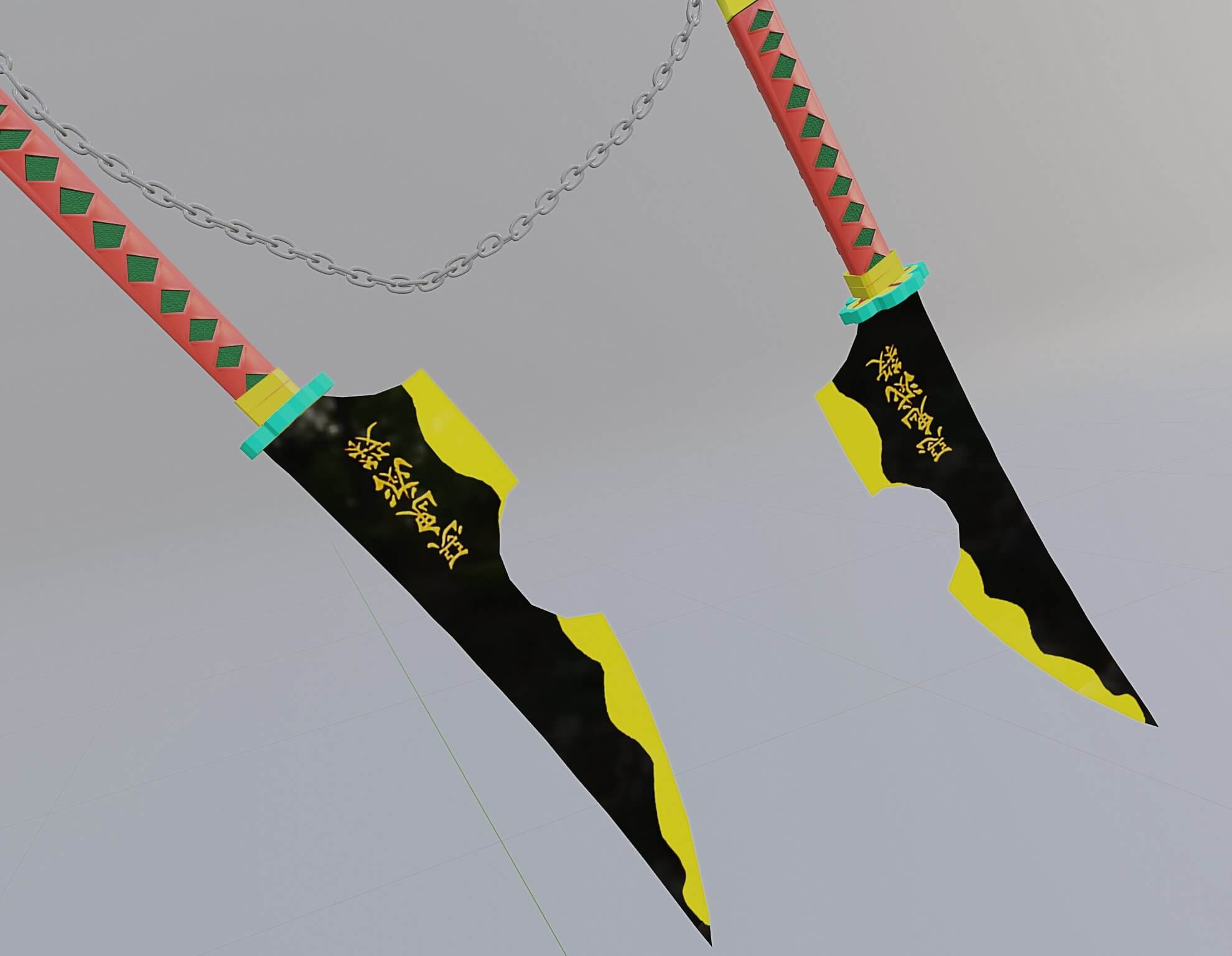 Tengen Uzui's Swords (Kimetsu No Yaiba) - 3D Model by Princy