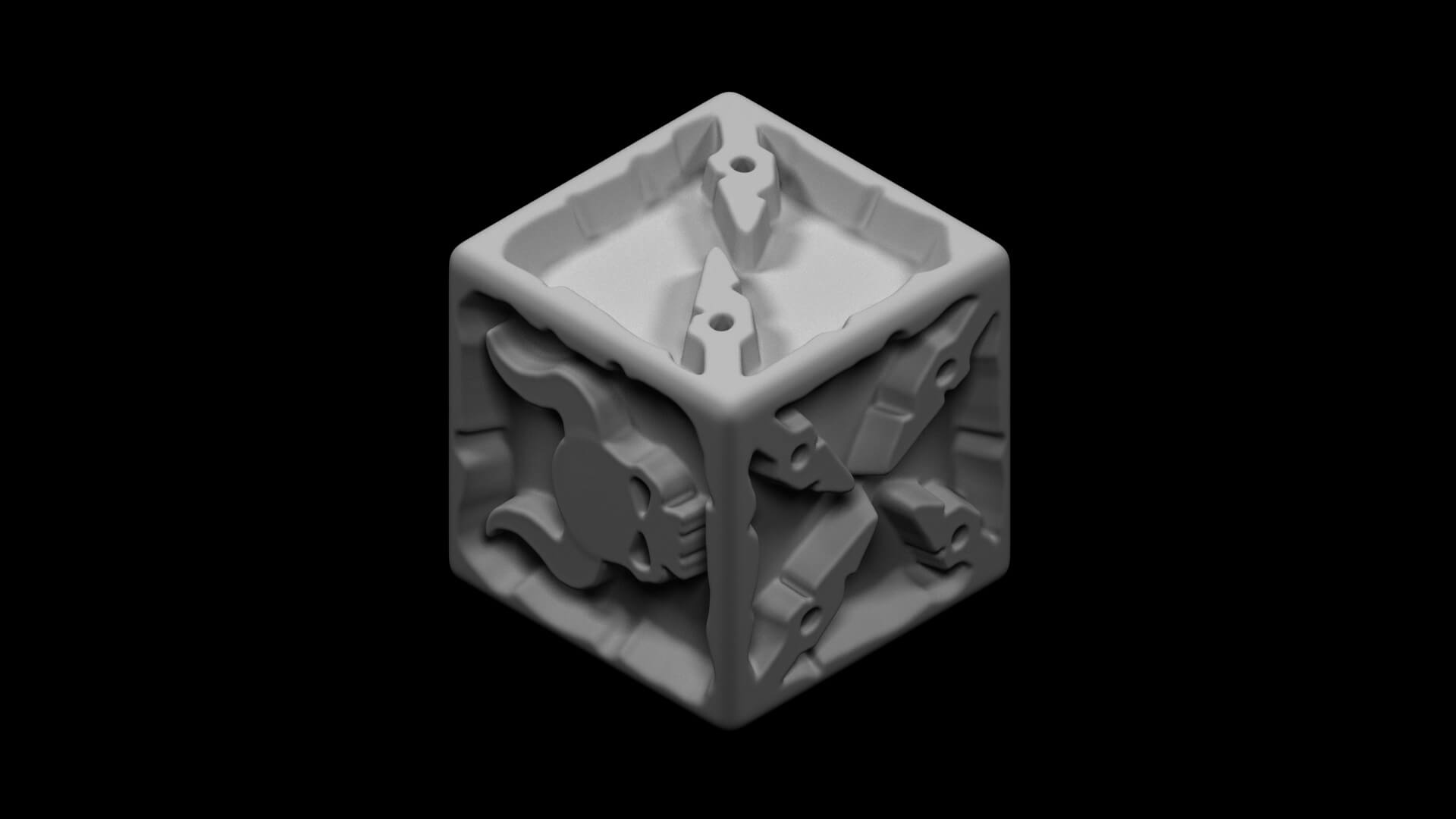 12mm - Chaos Space Marine Dice Set 3D Model by PRiNG