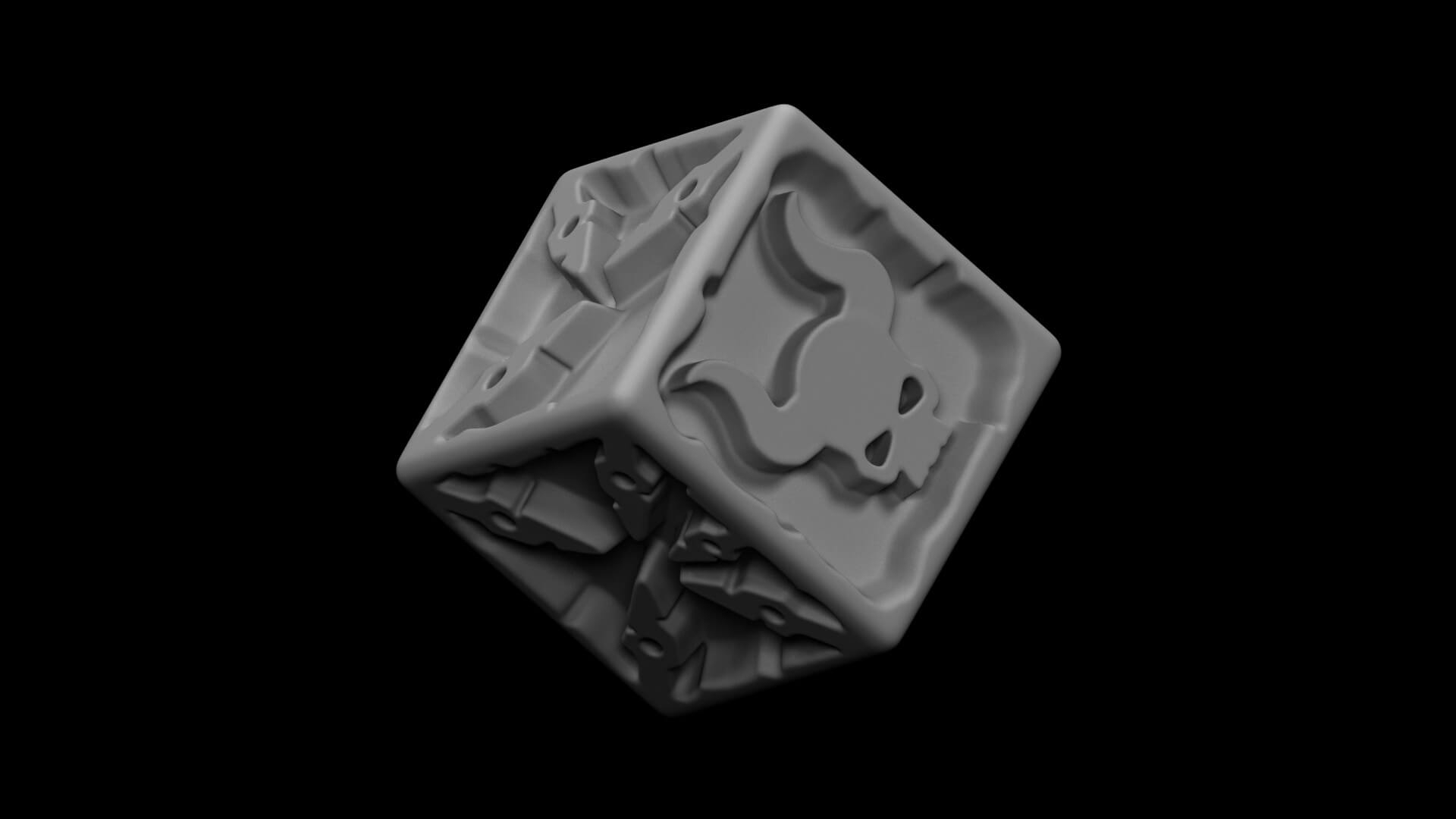 12mm - Chaos Space Marine Dice Set 3D Model by PRiNG