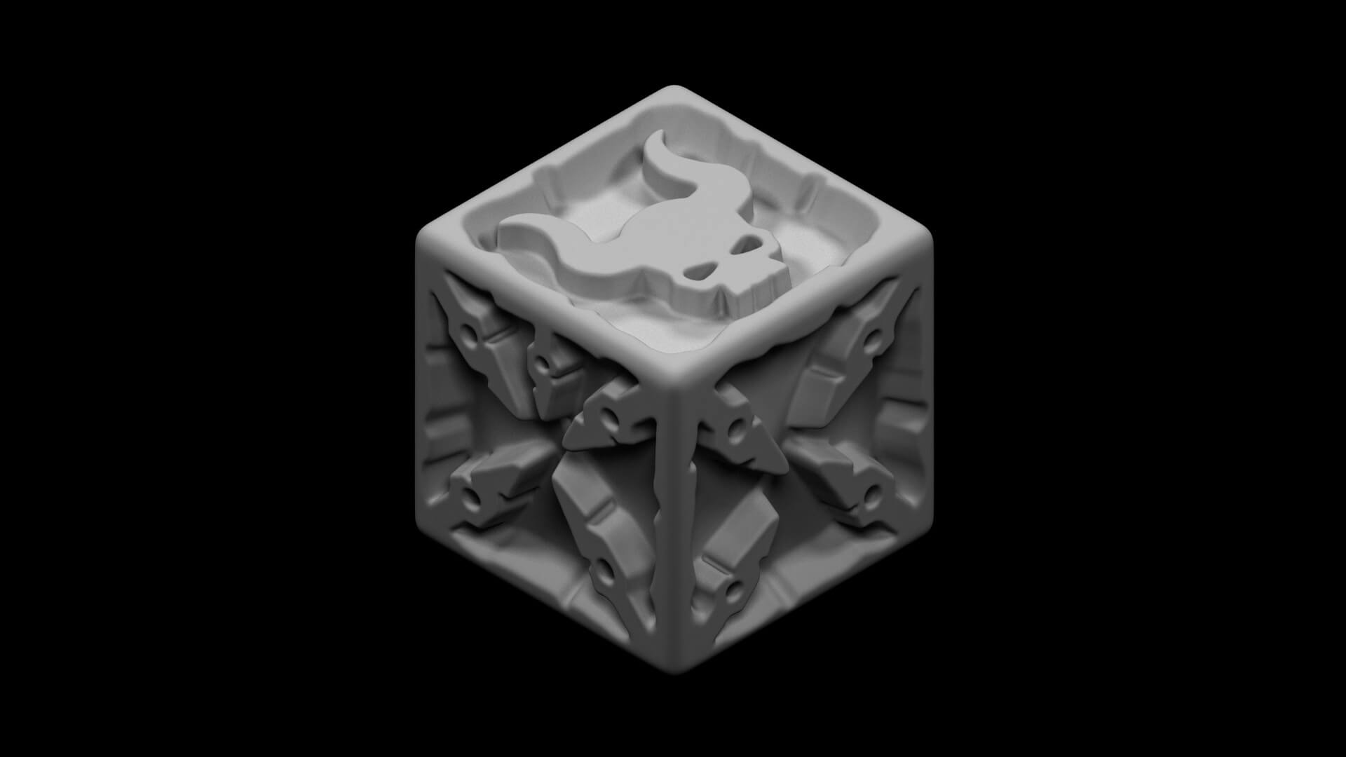 14mm - Chaos Space Marine Dice Set 3D Model by PRiNG