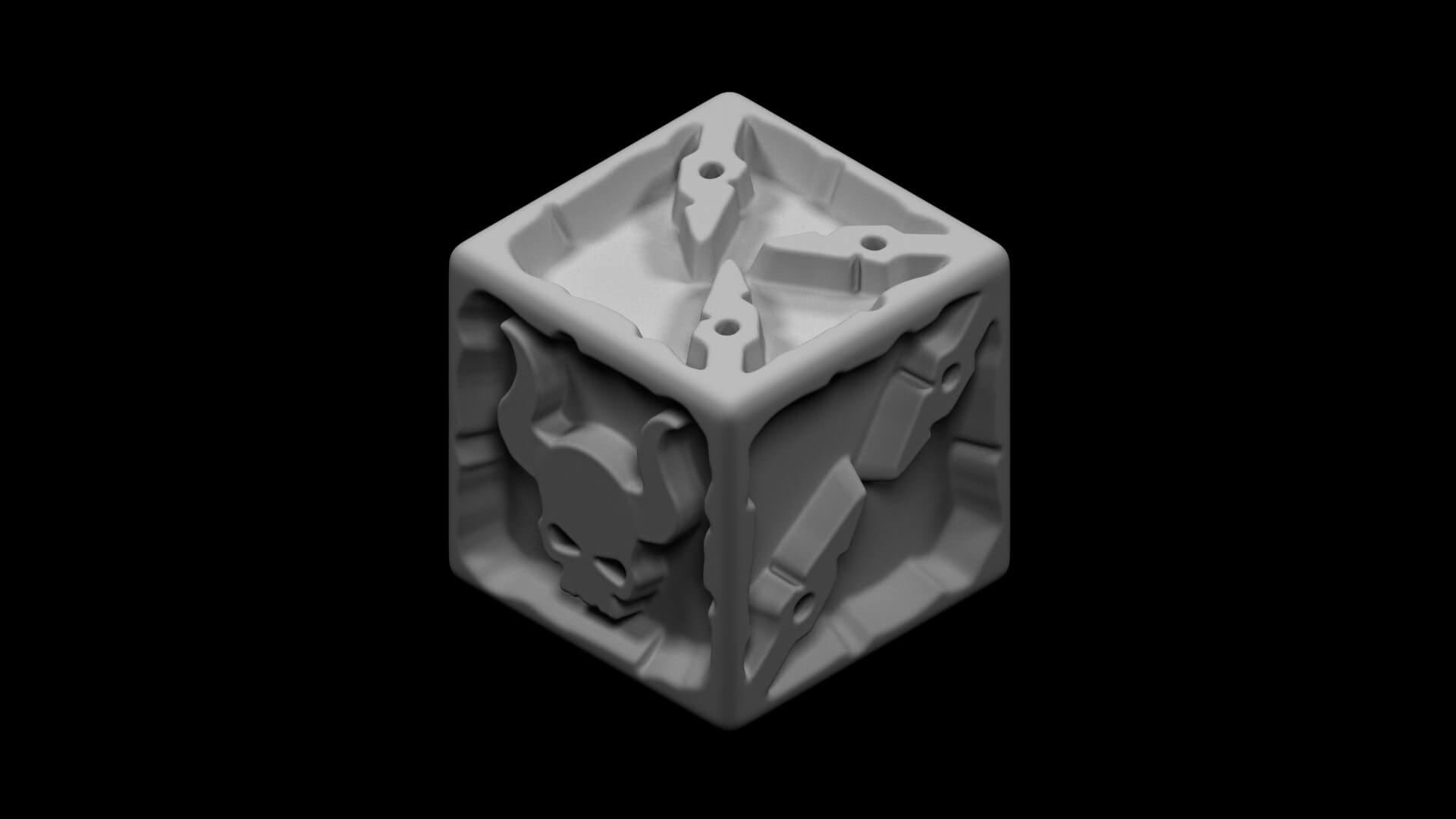 14mm - Chaos Space Marine Dice Set 3D Model by PRiNG