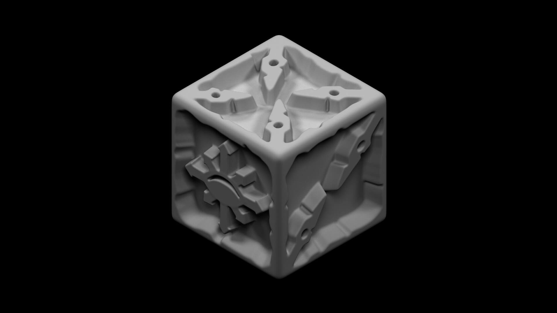 14mm - Chaos Space Marine Dice Set 3D Model by PRiNG