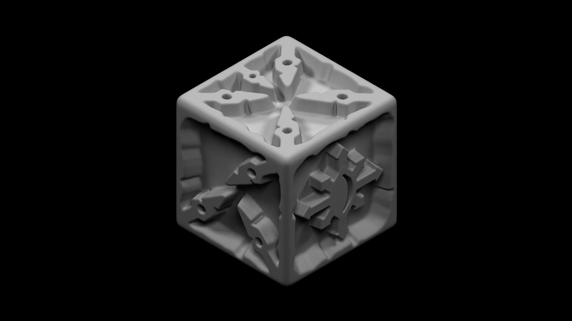 14mm - Chaos Space Marine Dice Set 3D Model by PRiNG