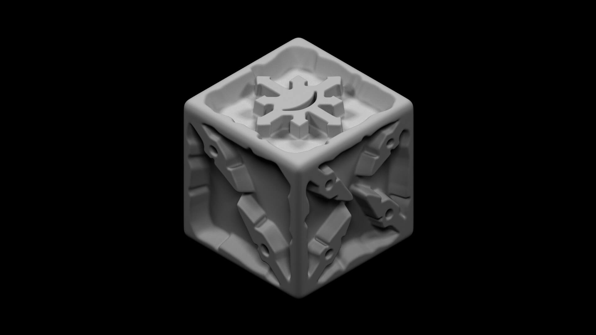 14mm - Chaos Space Marine Dice Set 3D Model by PRiNG