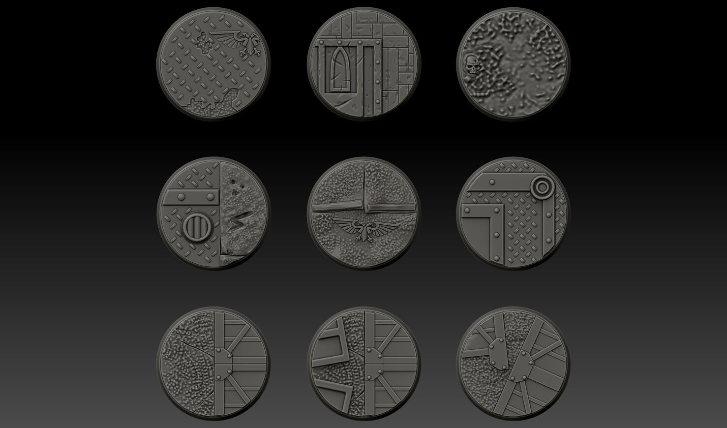 Sector Imperialis - 40mm Bases 3D Model by PRiNG