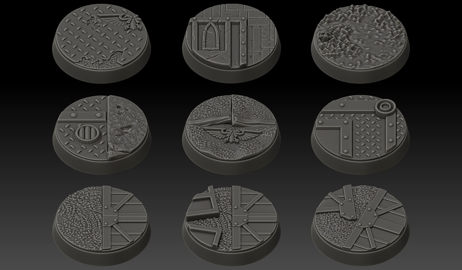 Sector Imperialis - 40mm Bases 3D Model by PRiNG