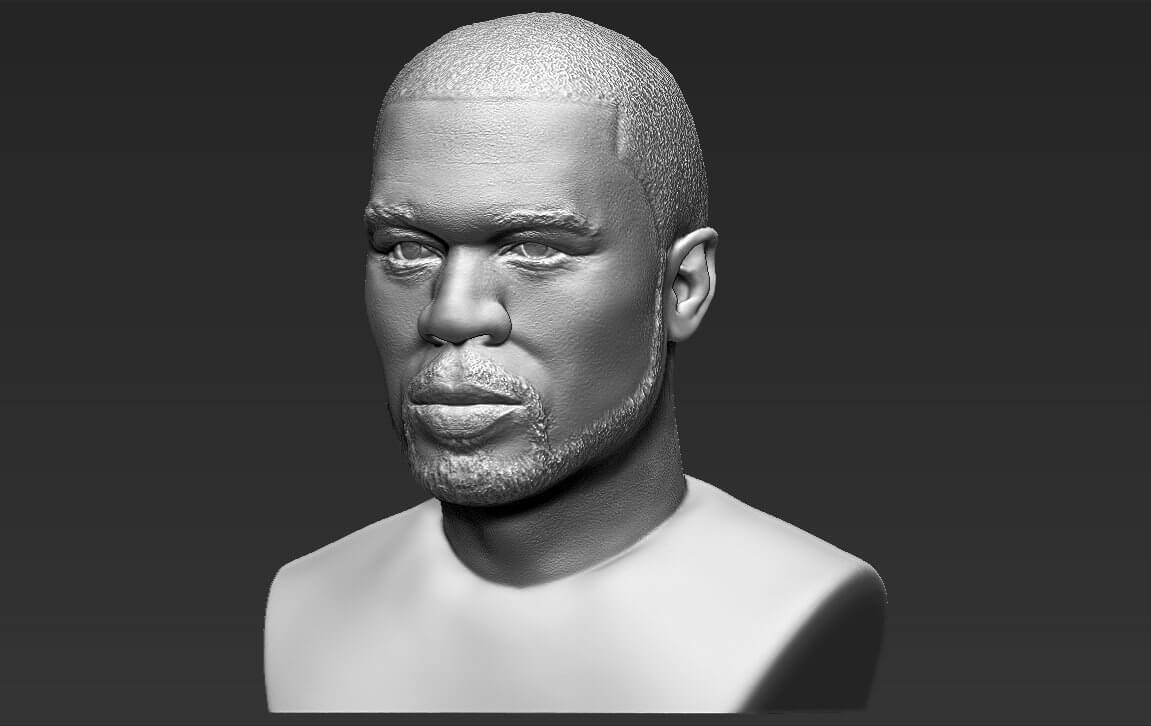 50 Cent Bust - 3D Model by PrintedReality