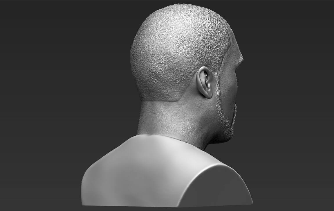 50 Cent Bust - 3D Model by PrintedReality